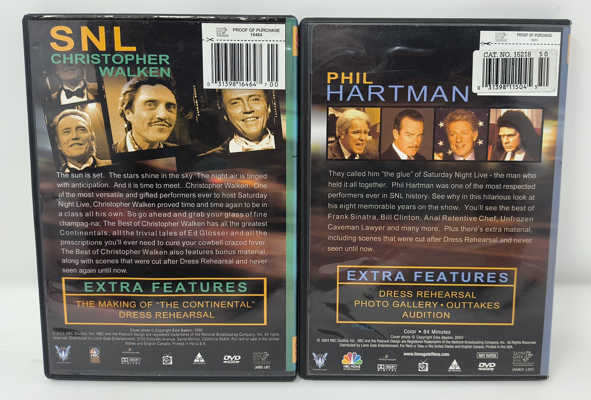 SNL The Best Of Christopher Walken & Phil Hartman DVDs #2091953 ...
