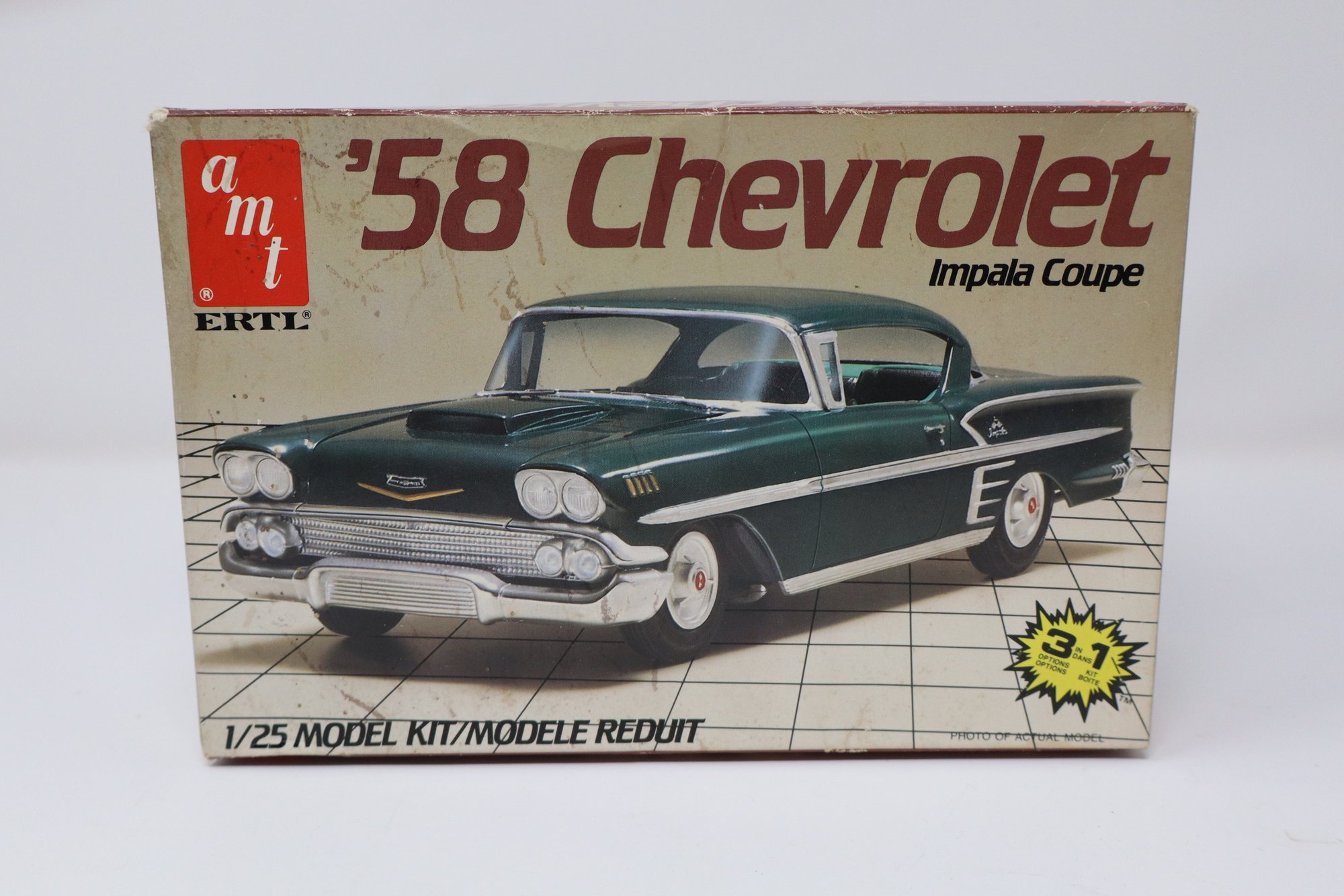 AMT '58 Chevrolet Impala Coupe 1/25 Scale Model Kit #2037100 ...
