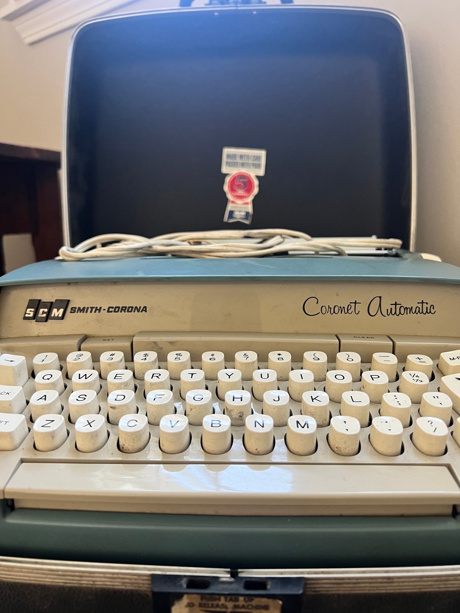 Vintage Smith-corona Coronet Automatic Portable Typewriter In Dusty ...