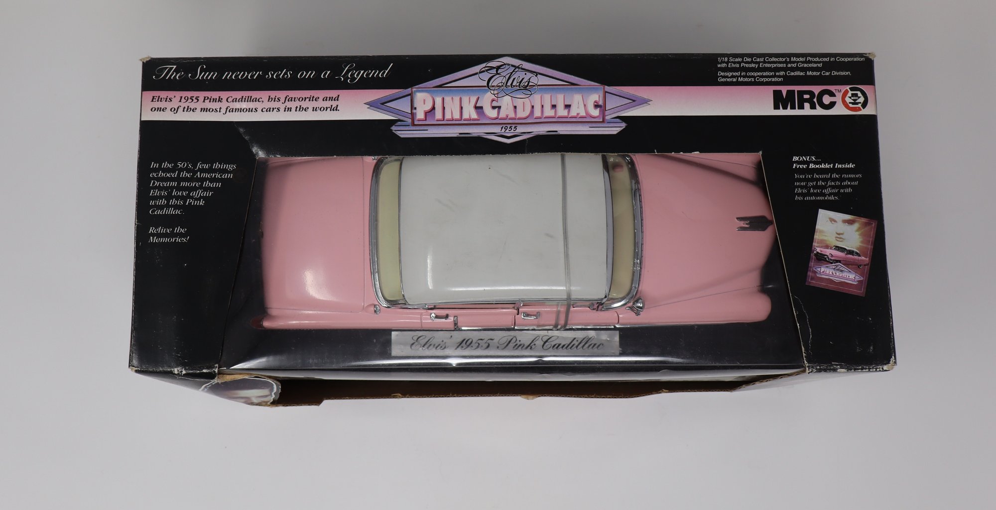 MRC Elvis' Pink Cadillac 1955 1/18 Scale Model Car #2037113 ...