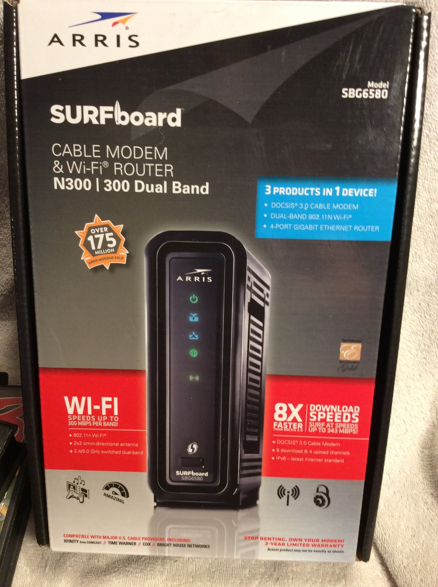 ARRIS Surfboard Cable Modem & WiFi Router - K #1972 | Auctionninja.com