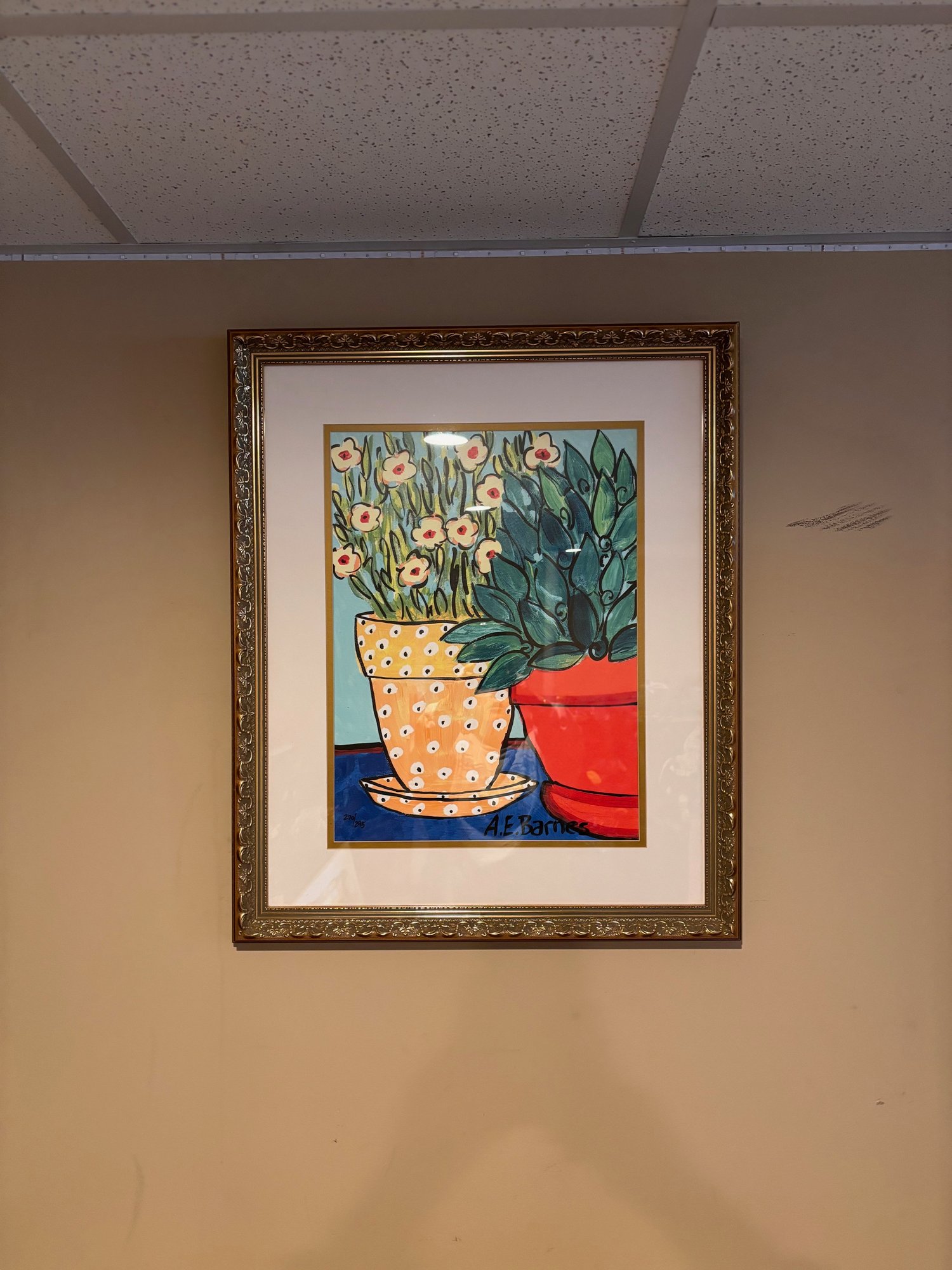 Framed A.E. Barnes Print (270/295) - Flowers In Pot #17099 ...