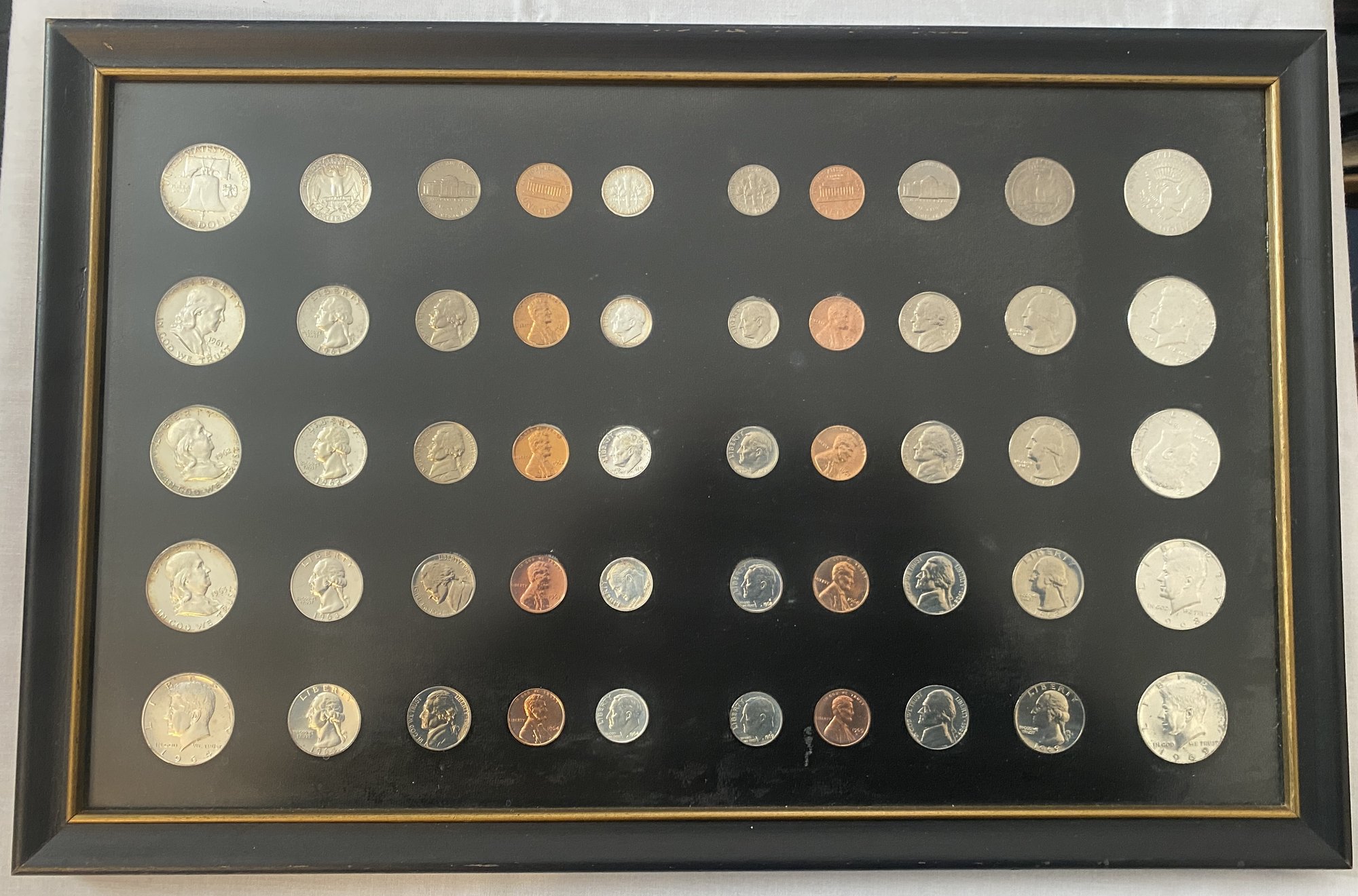 Nice Framed 1960's Silver US Mint Proof Sets And Special Mint Sets ...