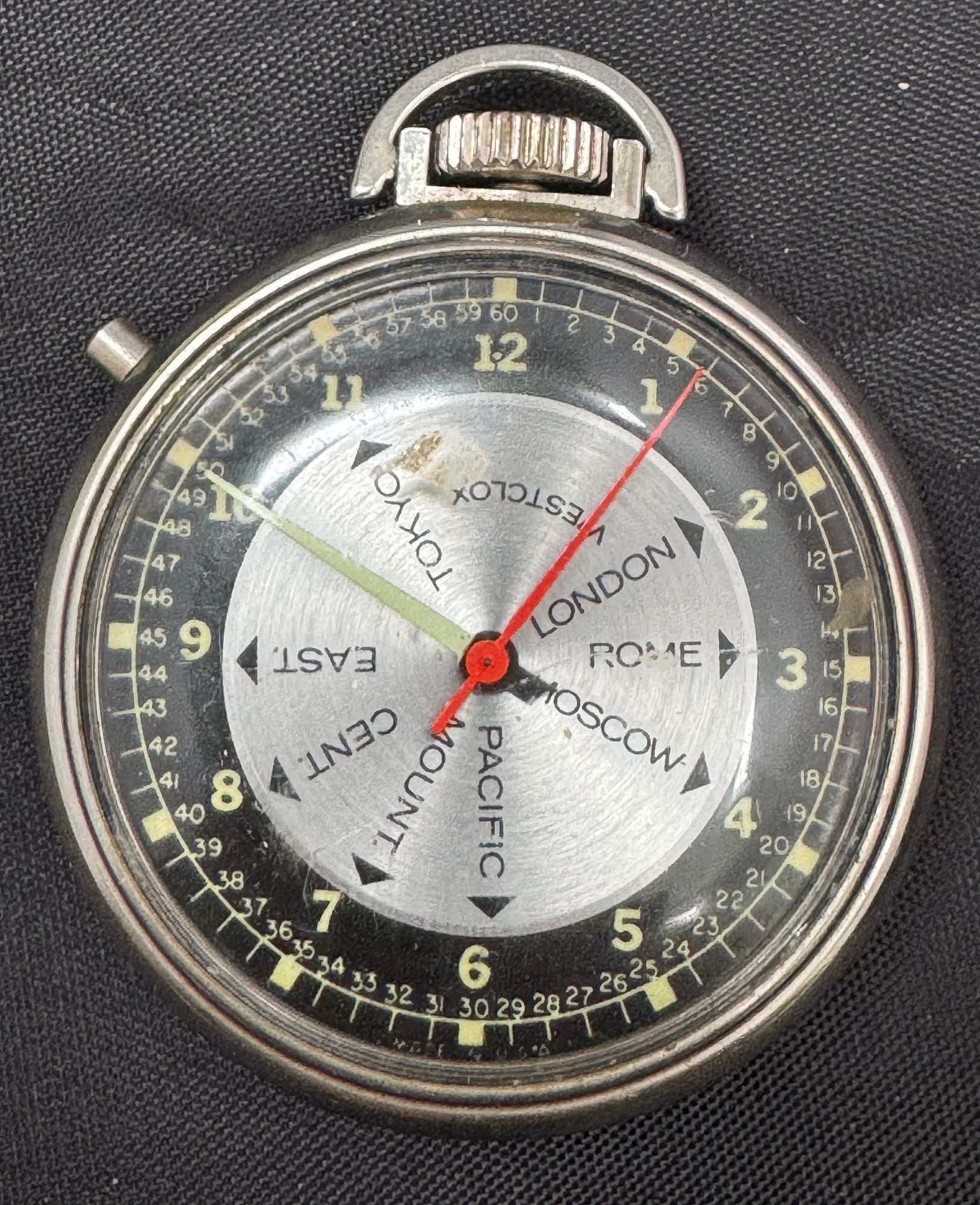 Westclock Johnny Zero World Time Pocket Watch #2041024 | Auctionninja.com
