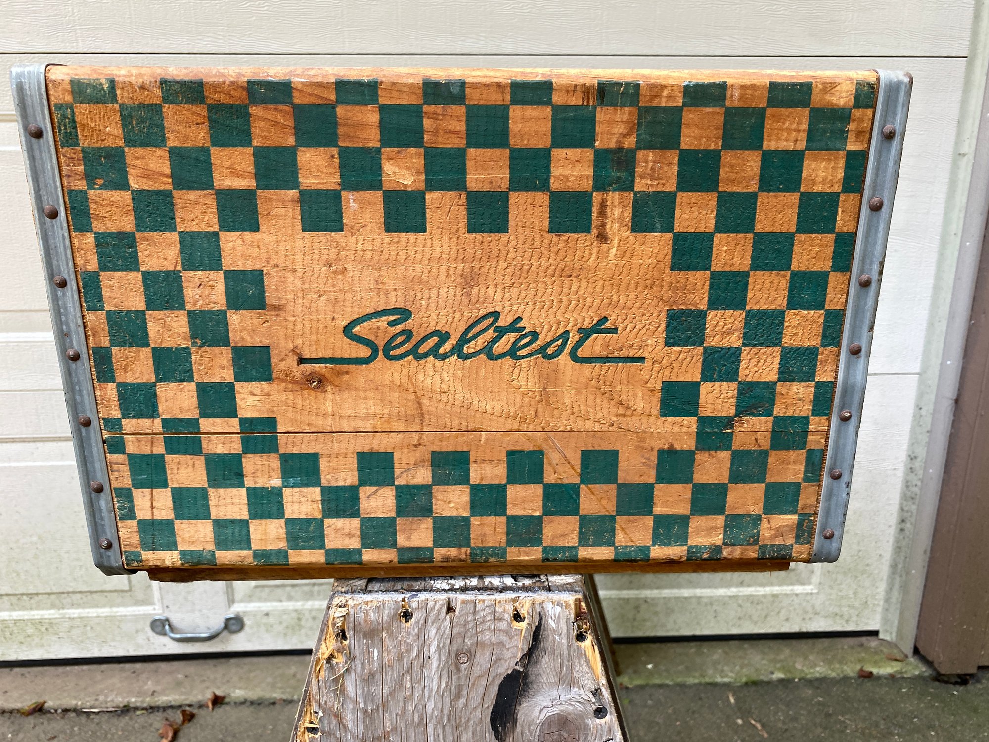 Vintage 1959 Sealtest Foods Connecticut Wood Crate Box With Steel Bands ...