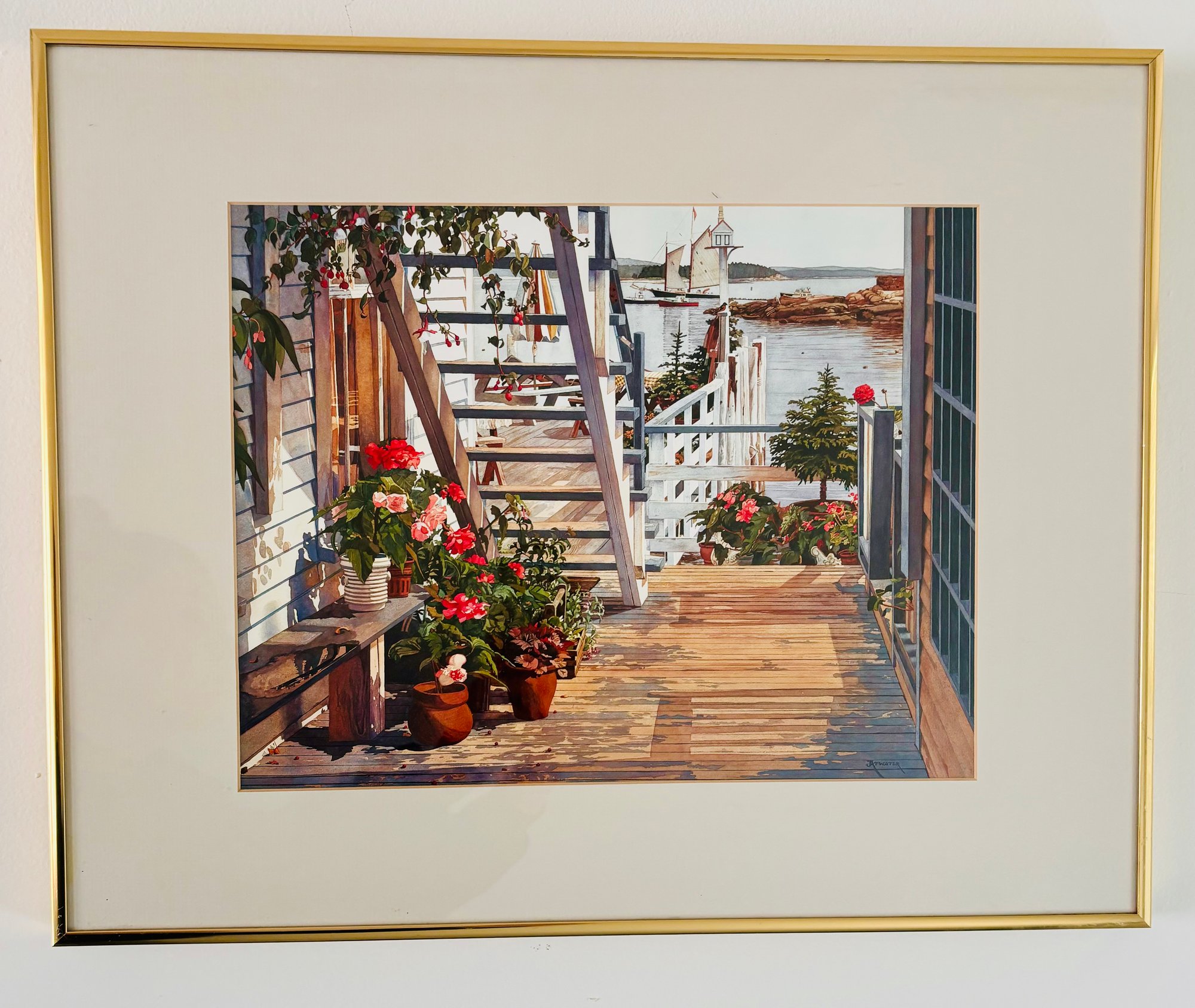 COLLECTION OF THE ARTIST Signed JOHN ATWATER Print - RARE PIECE #21328 ...