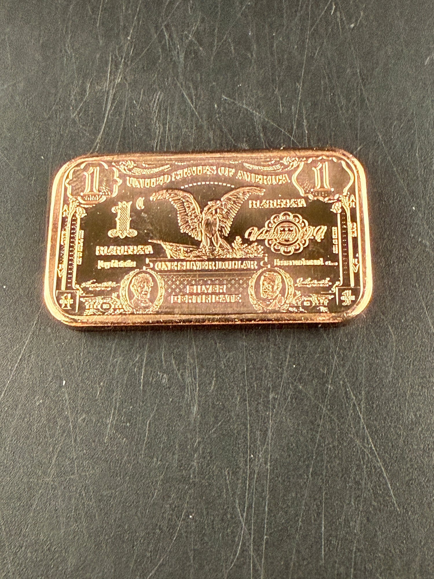 One AVDP Ounce .999 Fine Copper Bar #2228138 | Auctionninja.com
