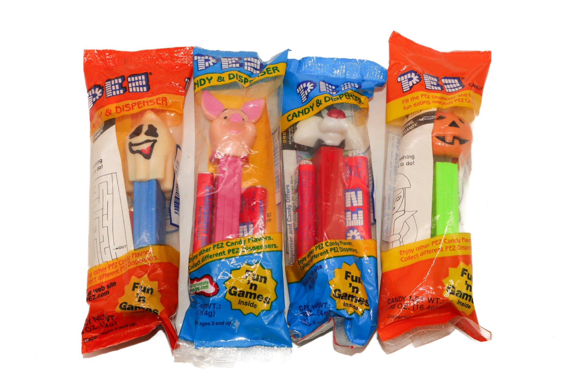 4 VINTAGE PEZ IN ORIGINAL PACKING #14953 | Auctionninja.com