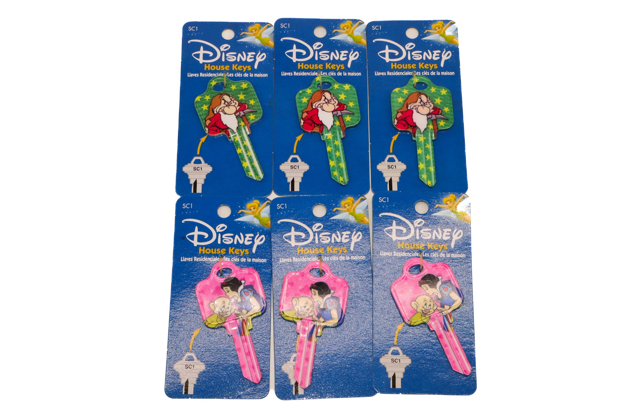Disney House Key Blank 6 Keys In Original Packing Sealed #14955 ...
