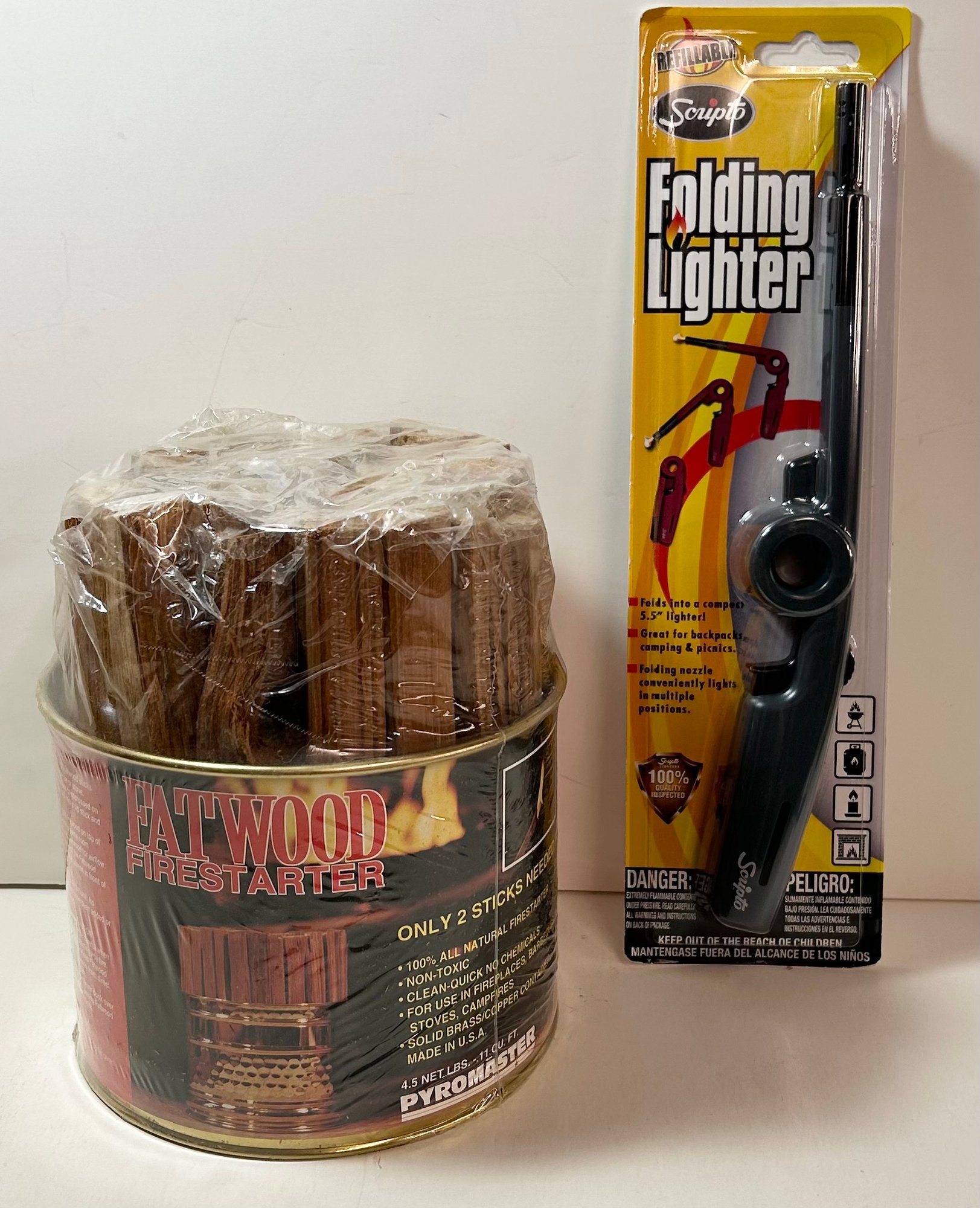 BRAND NEW Fatwood Fire Starter & Folding Lighter #13989 | Auctionninja.com