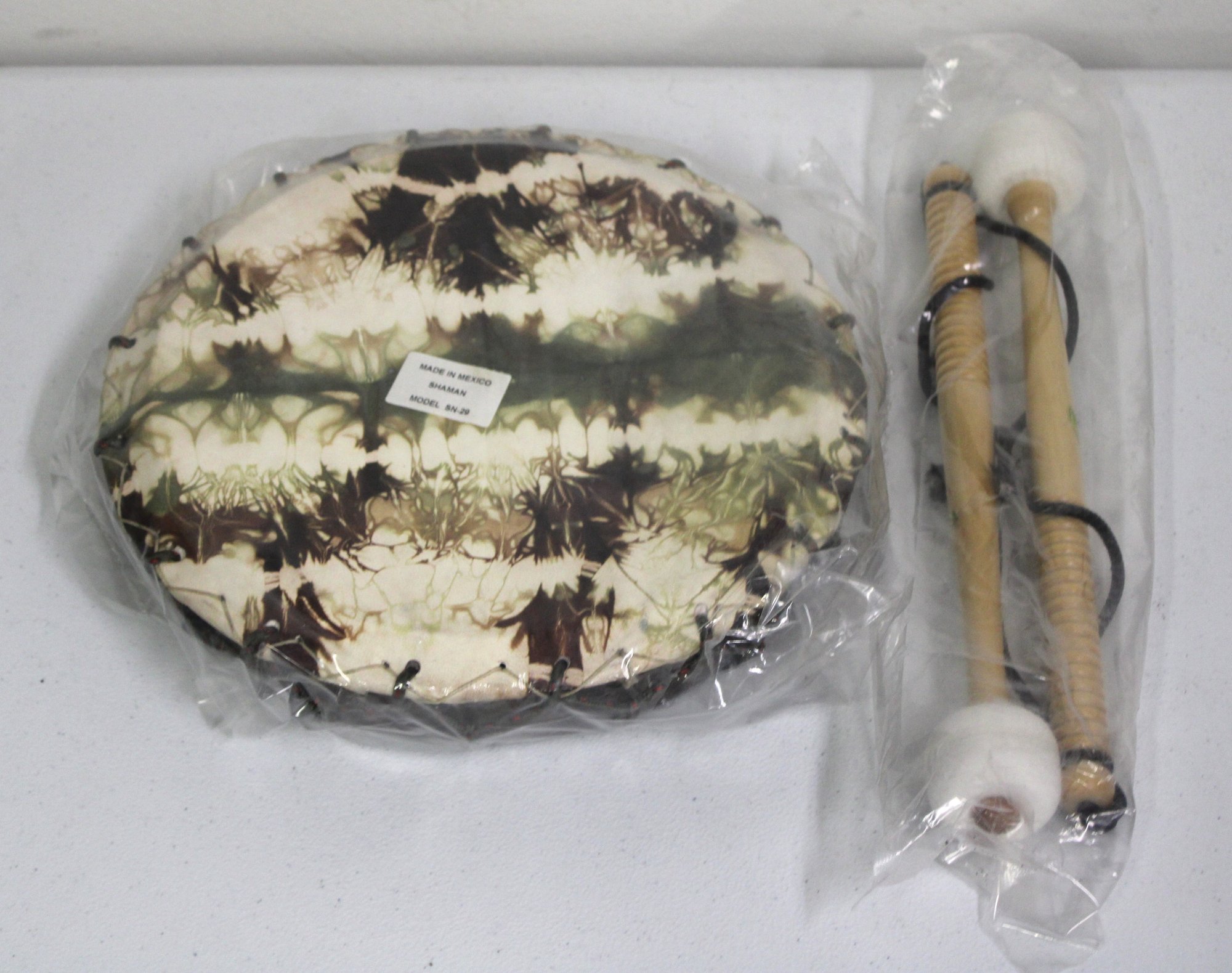 18" Native American New In Plastic With Sticks Drum #2038615 ...