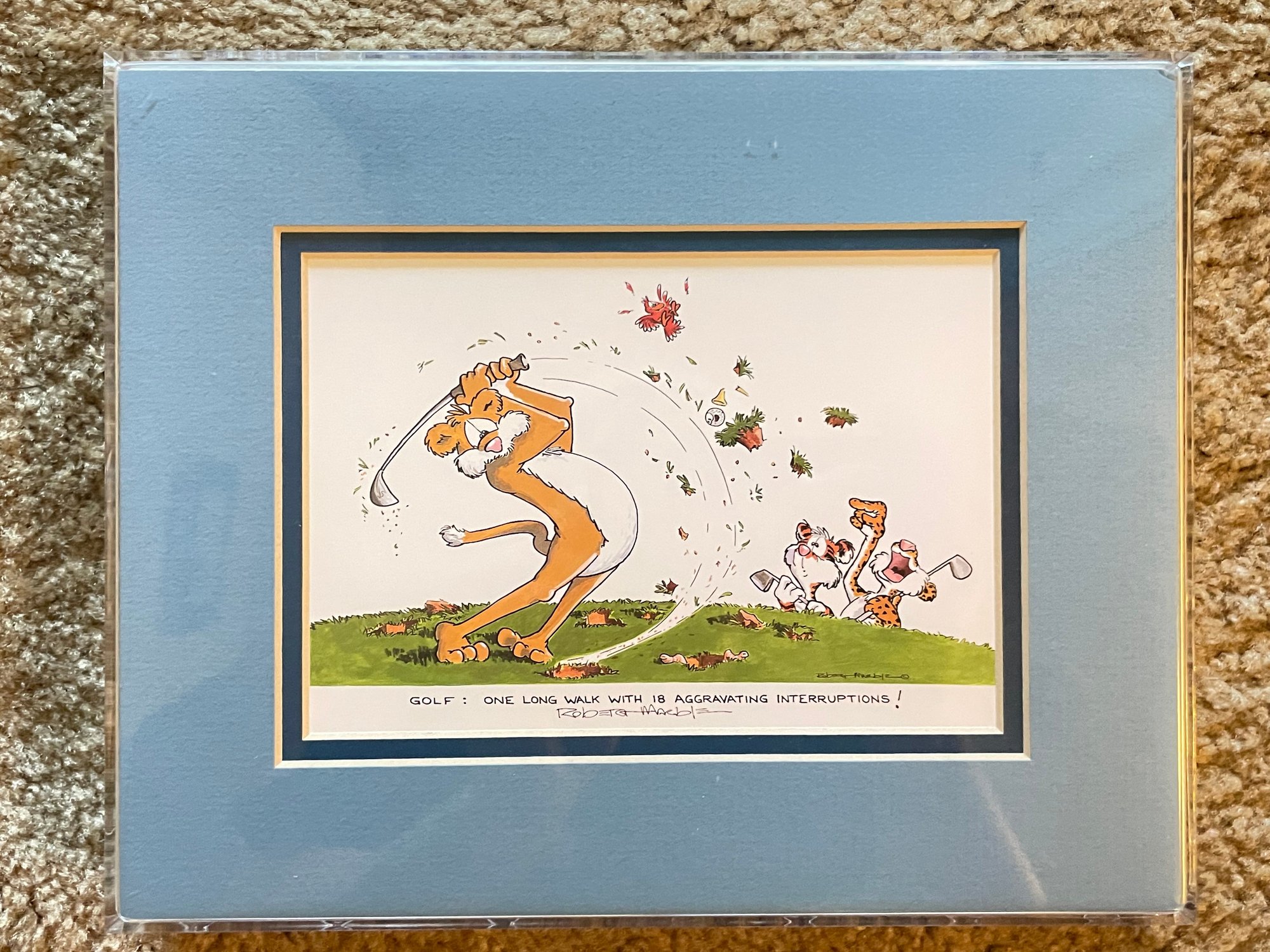 Robert Marble Plate Signed Golf One Long Walk With 18 Aggravating ...