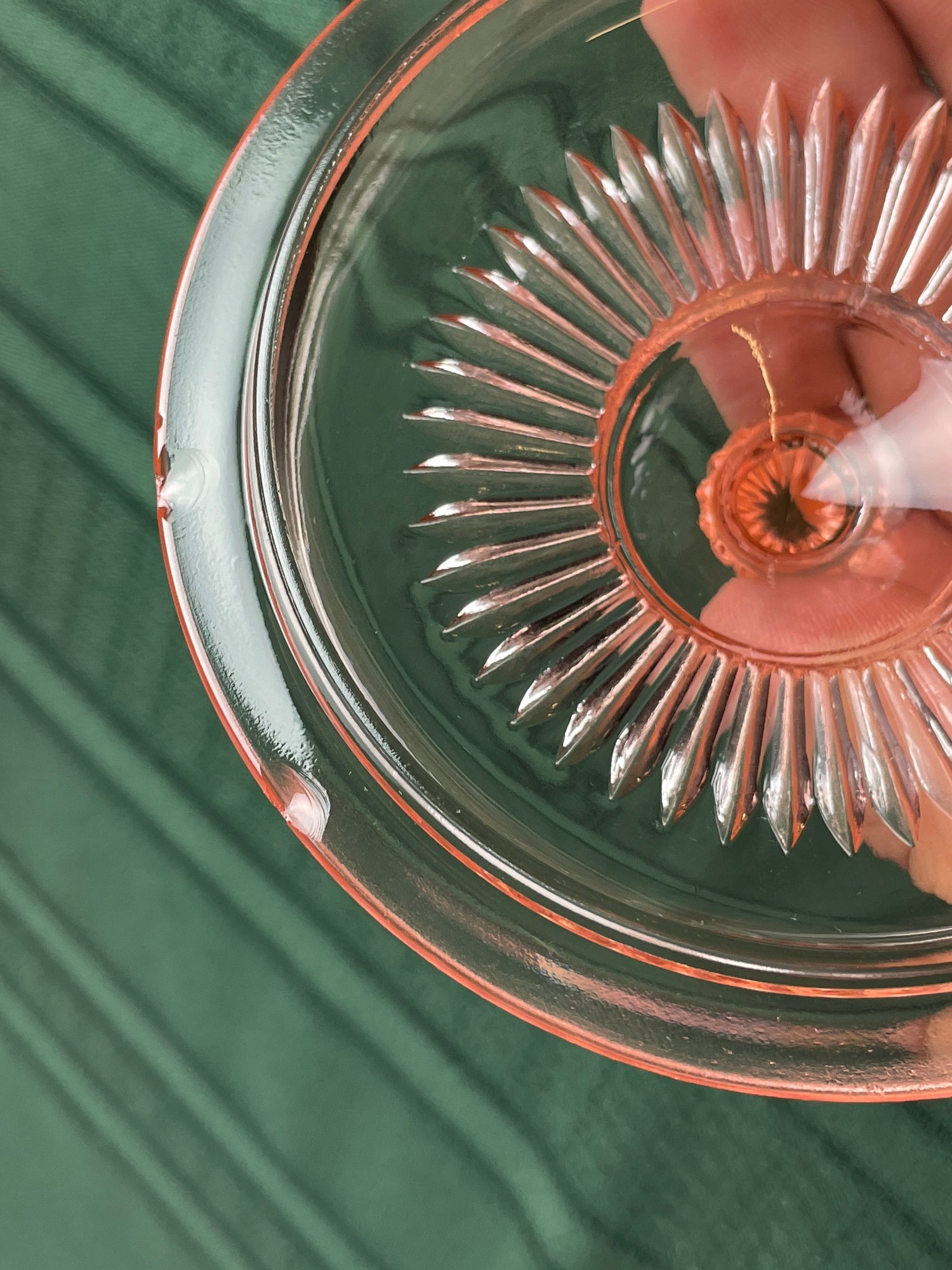 Vintage Depression Glass Biscuit/Cookie Jar, Lace Edge Pink By Anchor ...