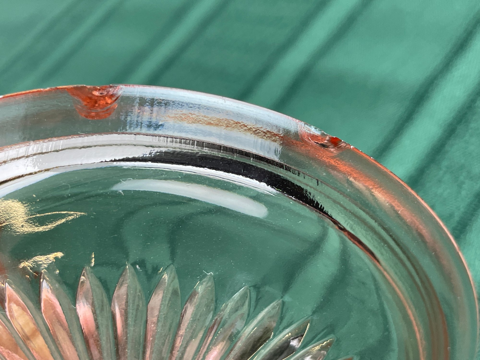 Vintage Depression Glass Biscuit/Cookie Jar, Lace Edge Pink By Anchor ...