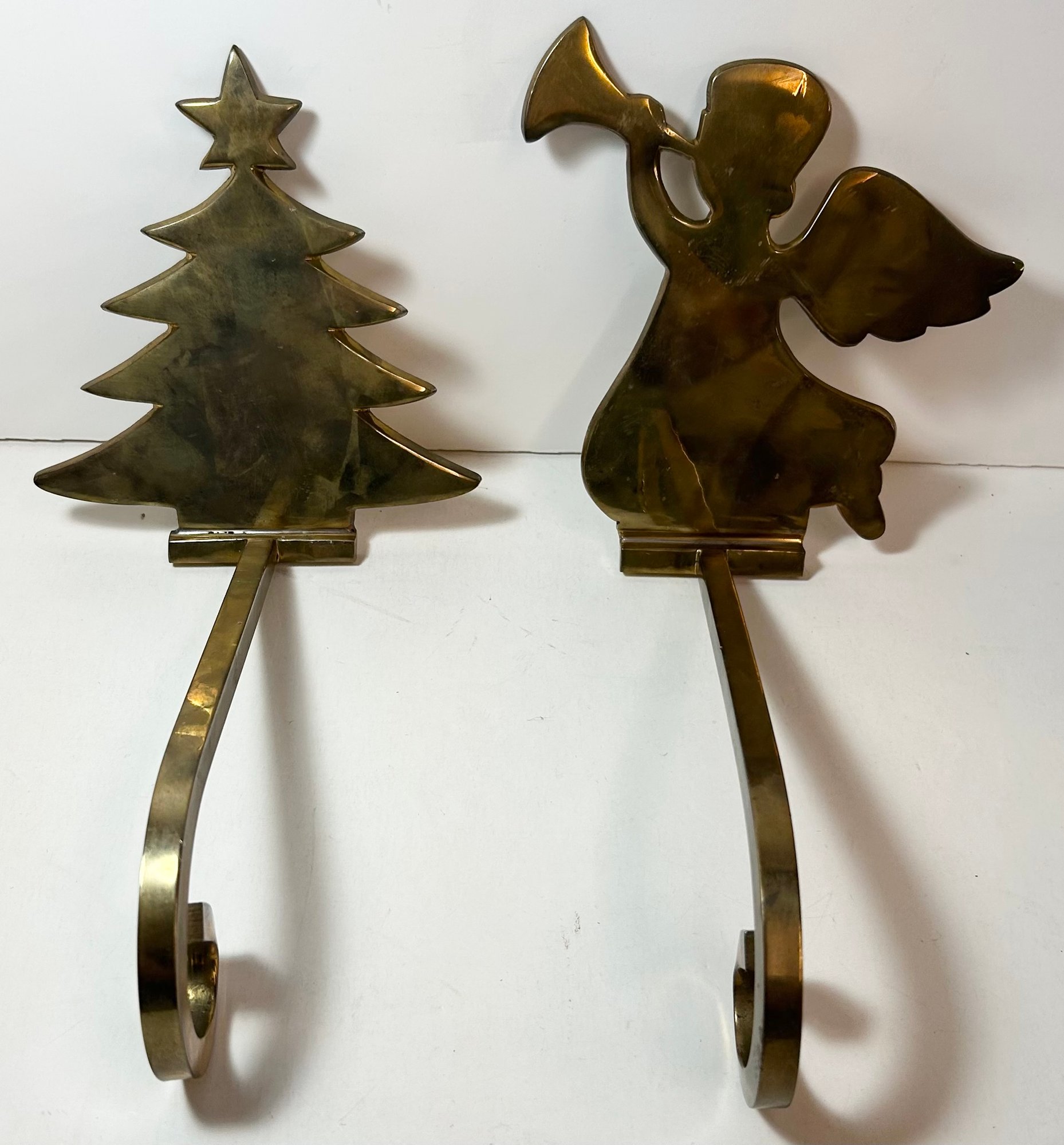 Pair Of Solid Brass Mantle Stocking Holders - Made In India #15455 ...