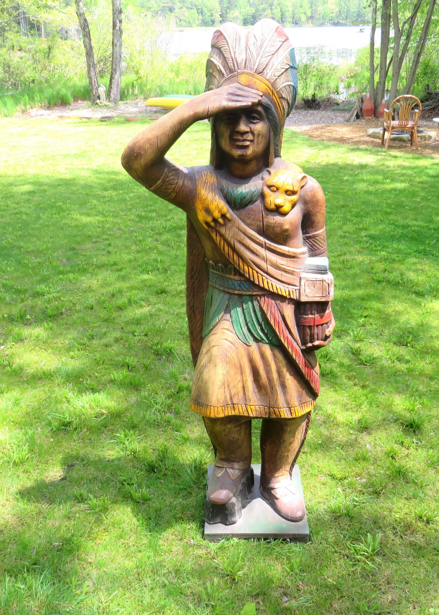 Tall 55" Resin Tobacco Indian Statue Figure #2121063 | Auctionninja.com