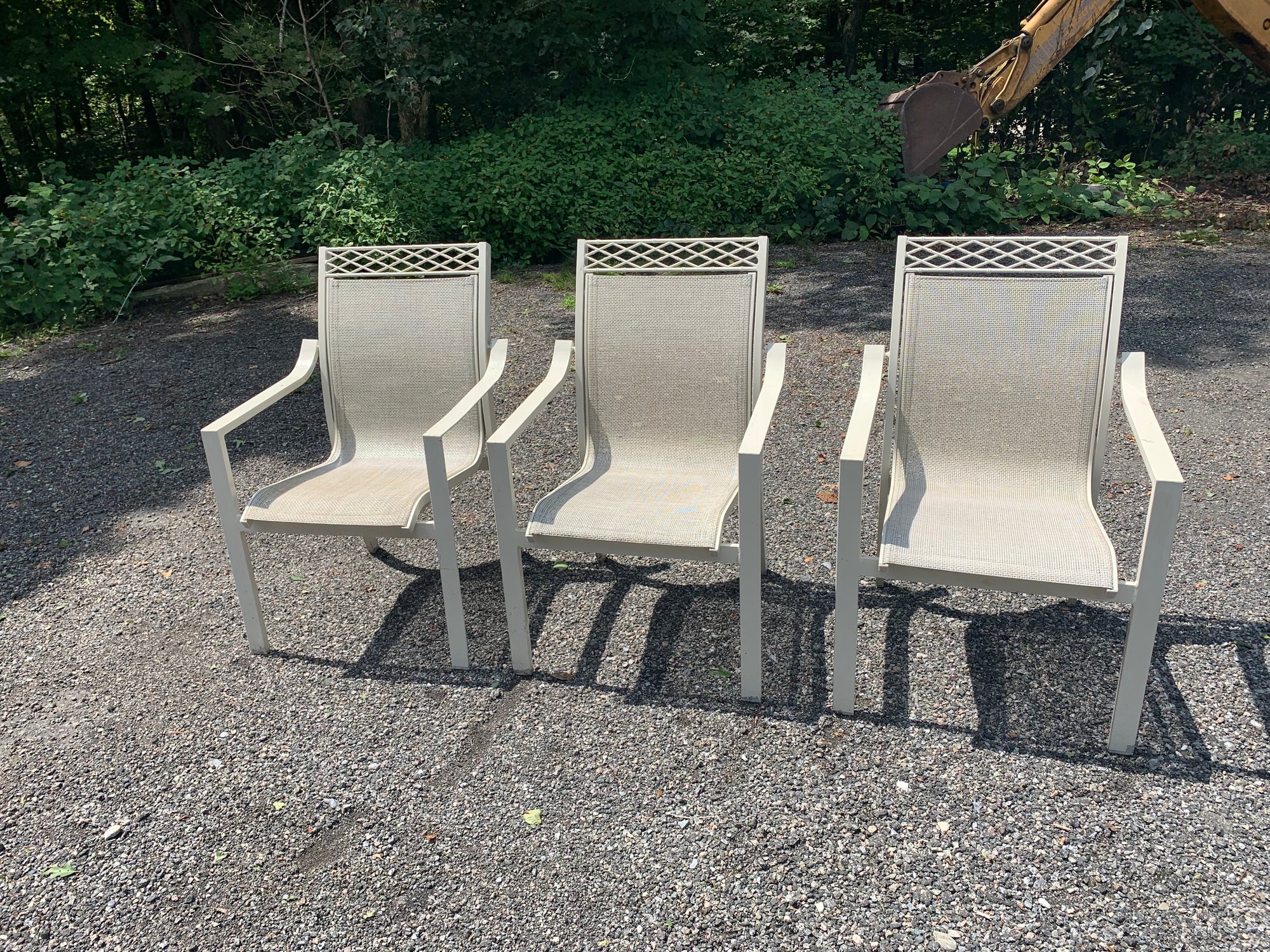 3 Metal Aluminum Chairs, Very Strong In Great Shape Were In Storage ...