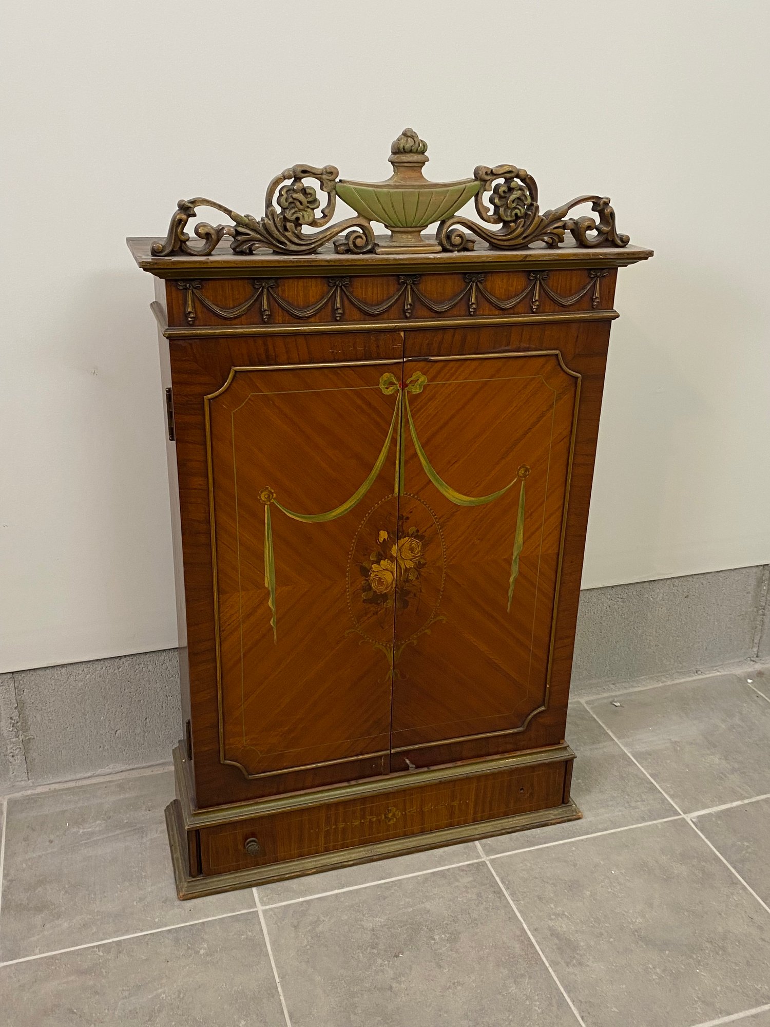 Vintage Wooden Mirror Cabinet Furniture Piece #2086451 | Auctionninja.com