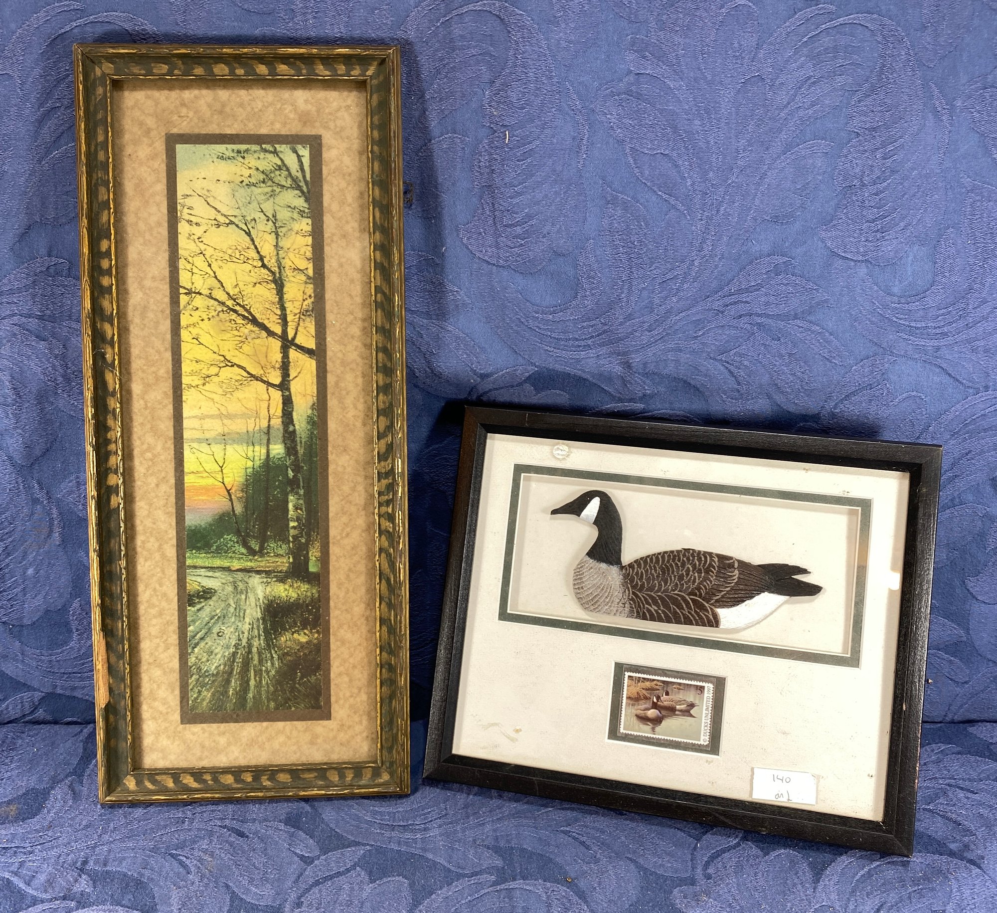 Ducks Unlimited 1977 Stamp & Goose, Vintage Landscape Picture #13317 ...