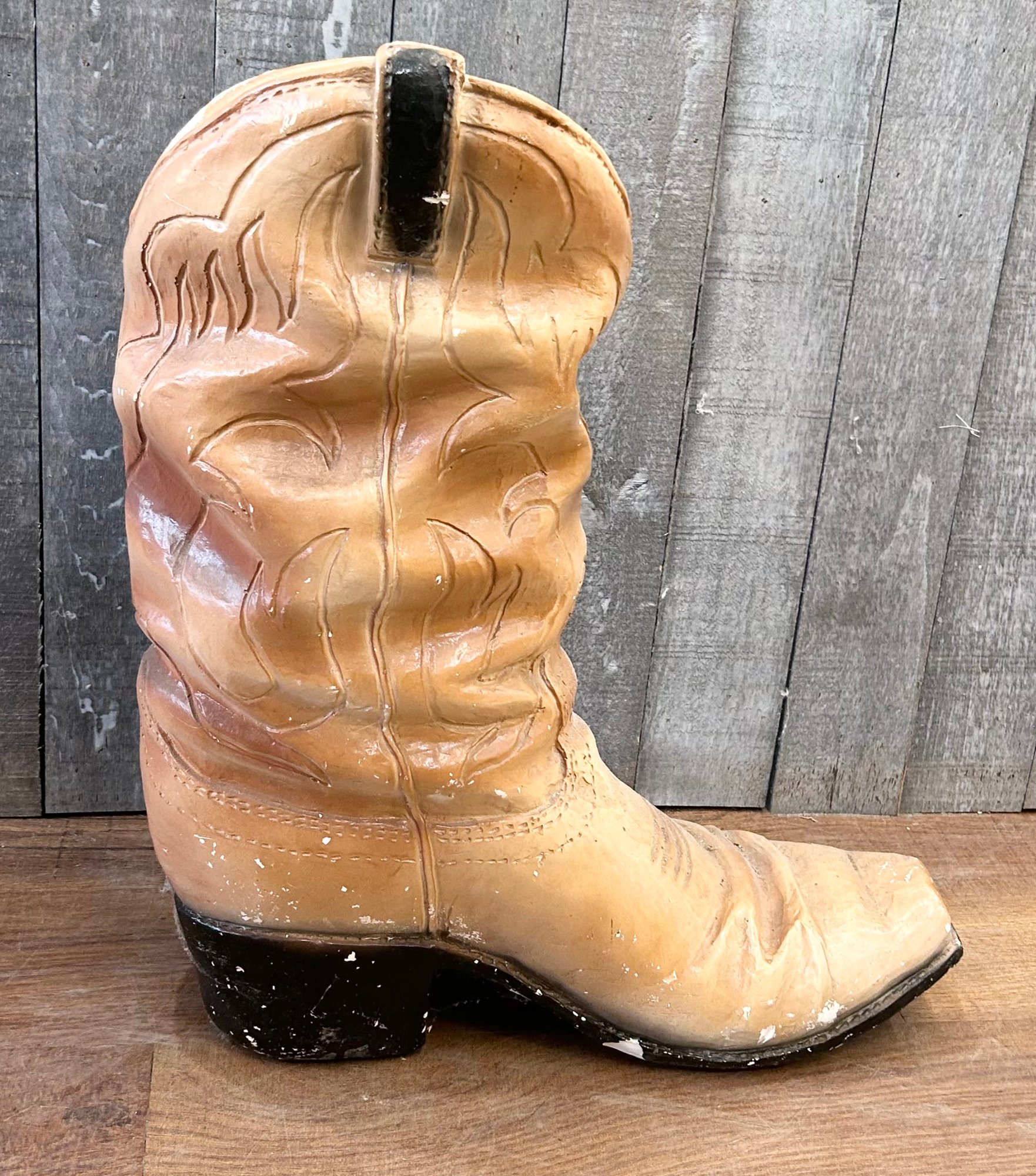One-of-a-kind Large Cowboy Boot Planter #18832 | Auctionninja.com