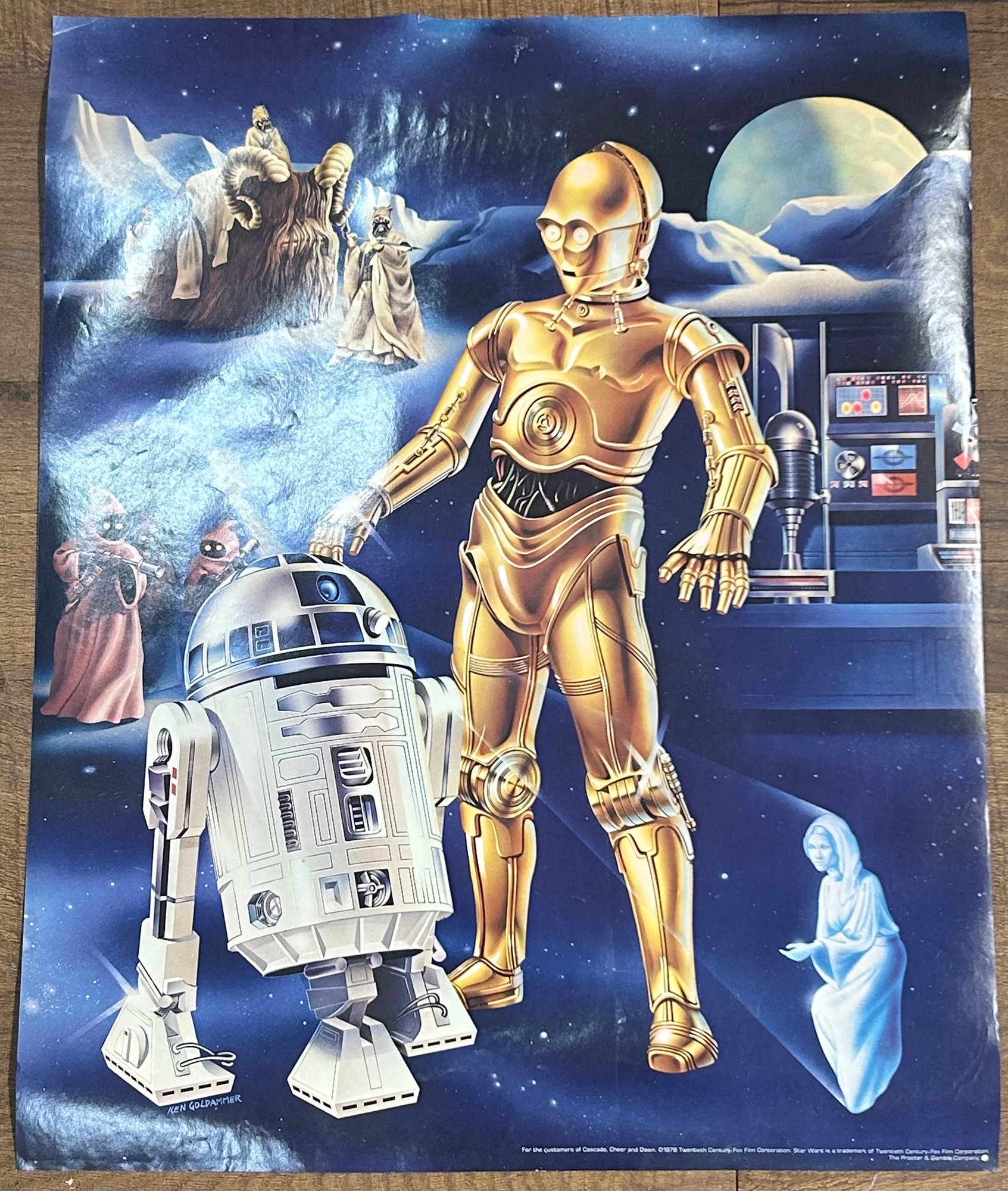 Original 1978 Star Wars R2D2 & C-3PO Poster By Ken Goldammer #2092323 ...