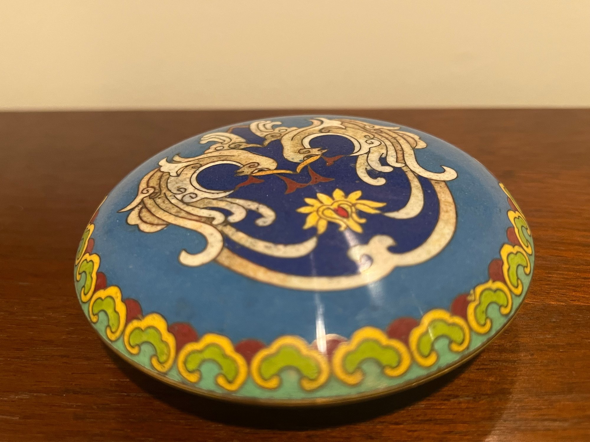 Beautiful Small Cloisonne Enamel Covered Trinket Box #2119793 ...