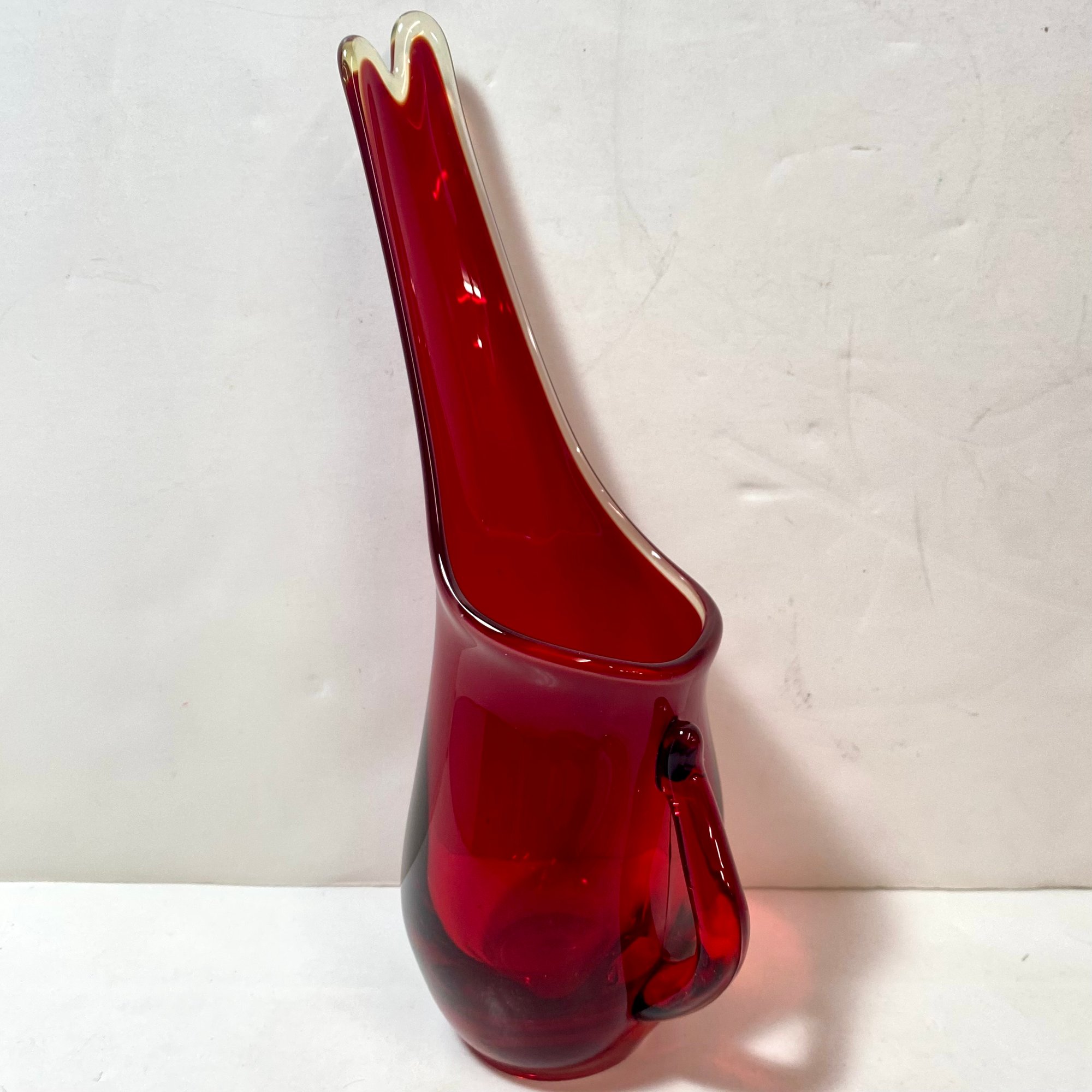 Gorgeous Mid Century Modern Red Ewer Pitcher #2038503 | Auctionninja.com