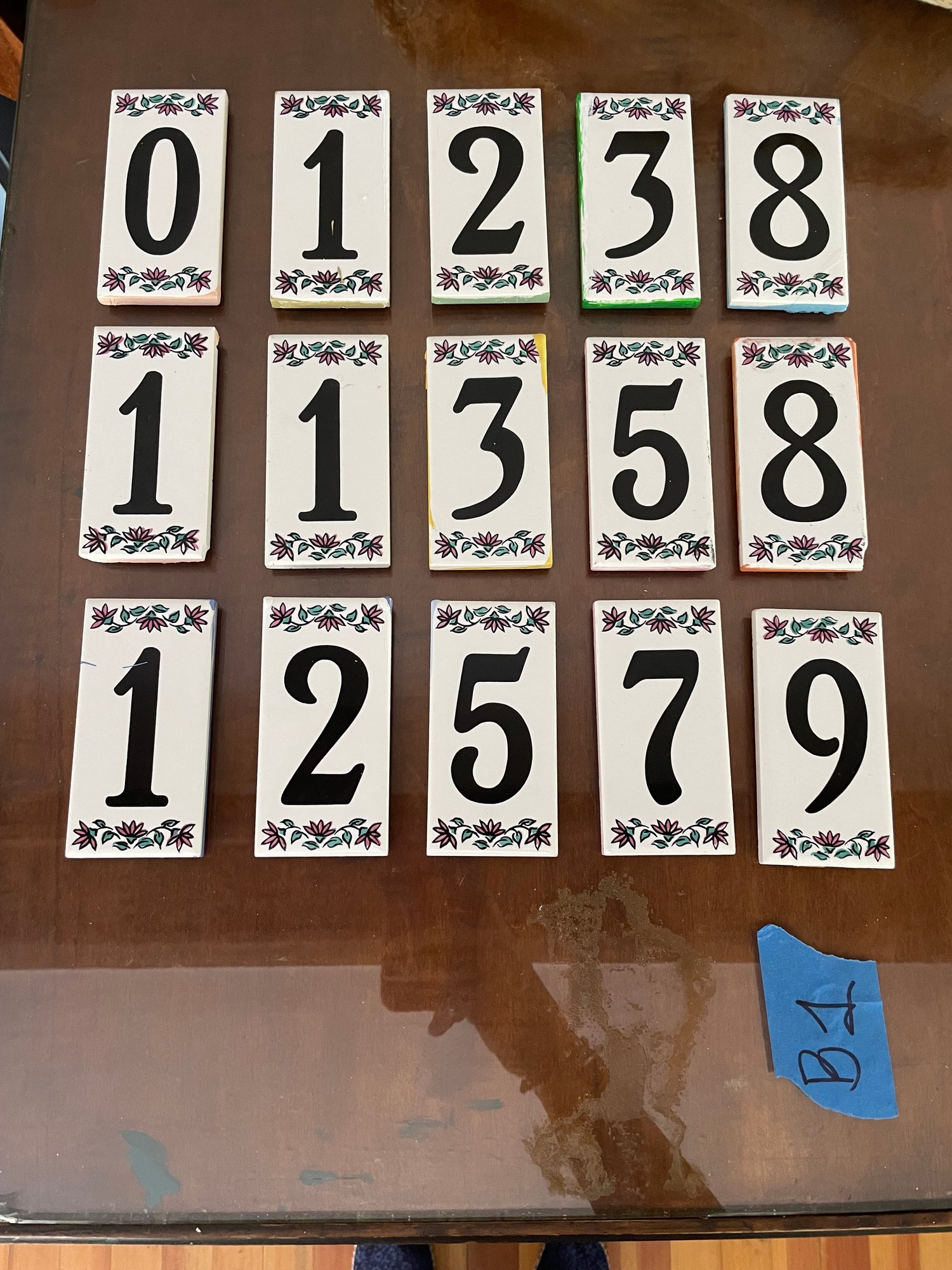 Mexican Number Tiles #19206 | Auctionninja.com