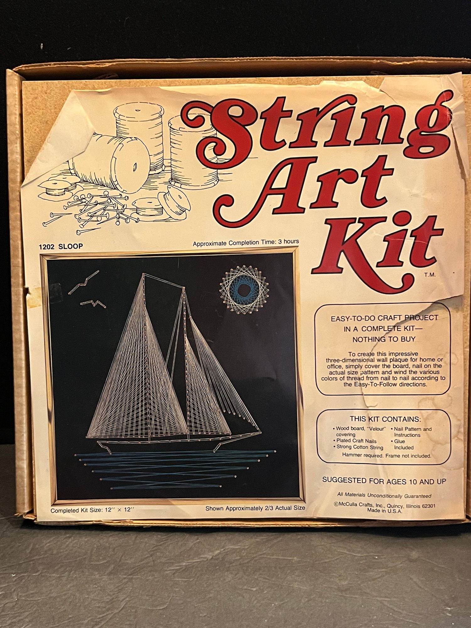 Sailboat String Art Kit Open But Complete #9186 | Auctionninja.com