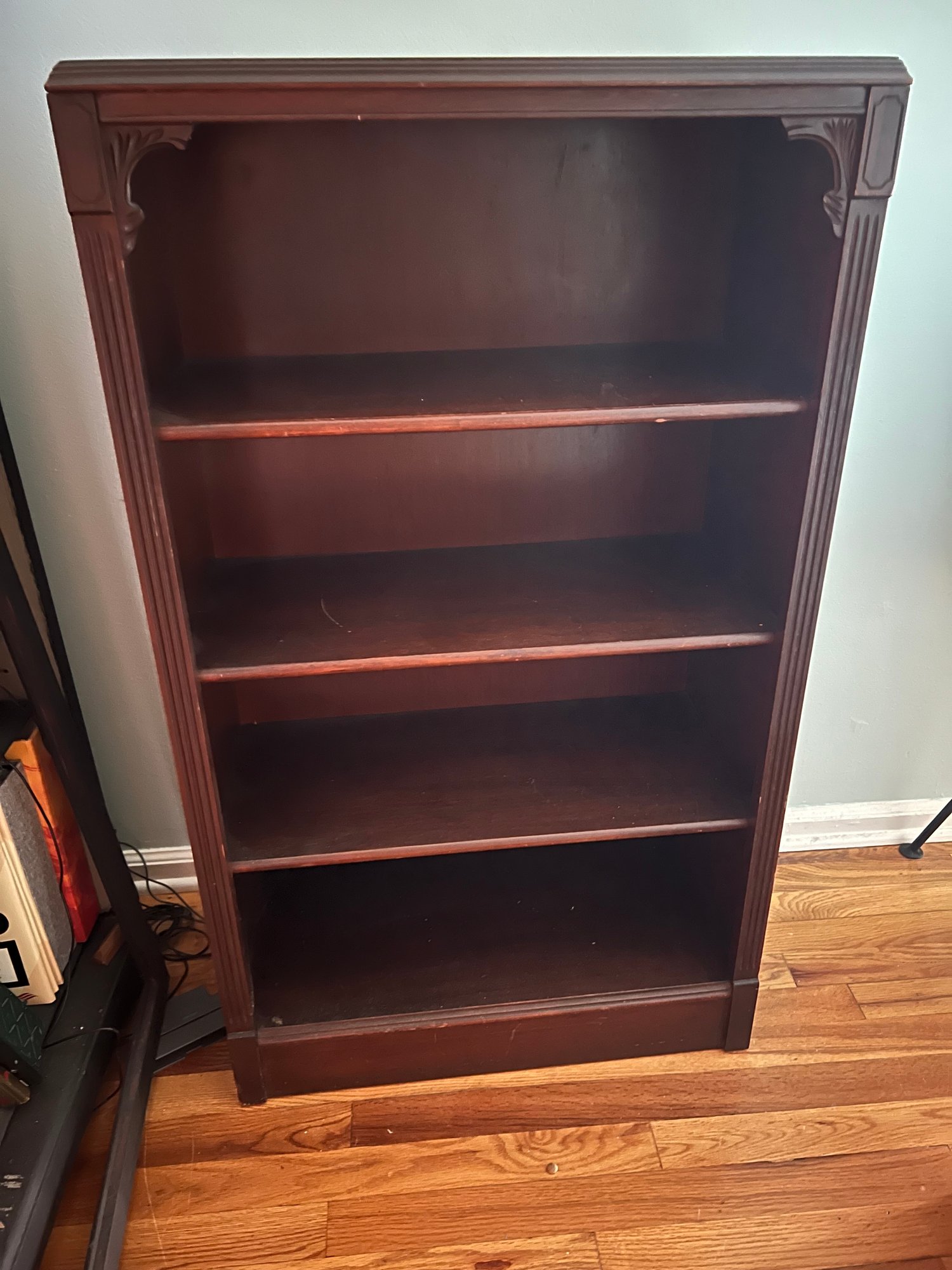 Solid Dark Wood Bookcase 41 Tall #7656 | Auctionninja.com