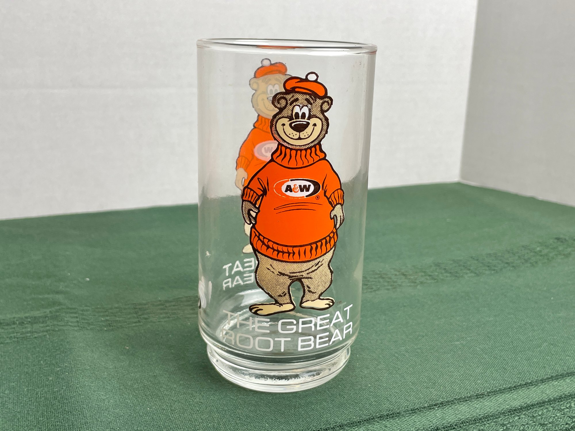 Vintage A&W Root Bear Cartoon Drinking Beverage Glass Tumbler #2045302 ...