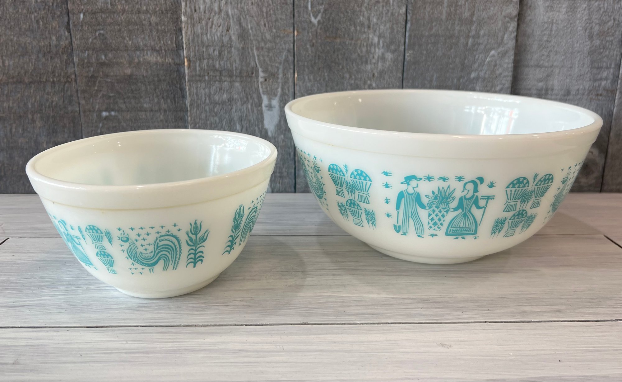 Pyrex Amish Butterprint Bowls #8510 | Auctionninja.com