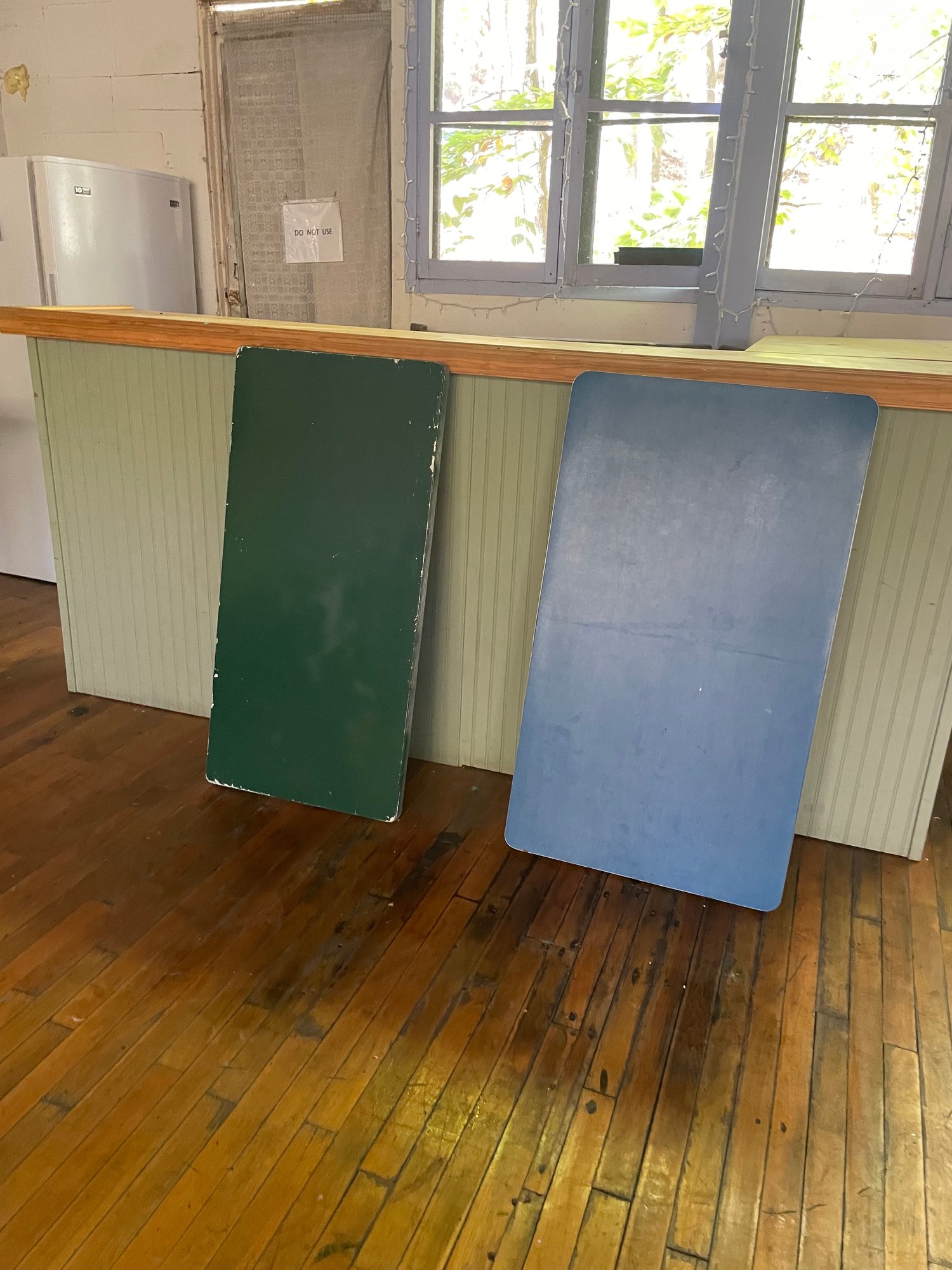 (Pair D) Camp Mess Hall Table Tops - Blue And Green #19555 ...