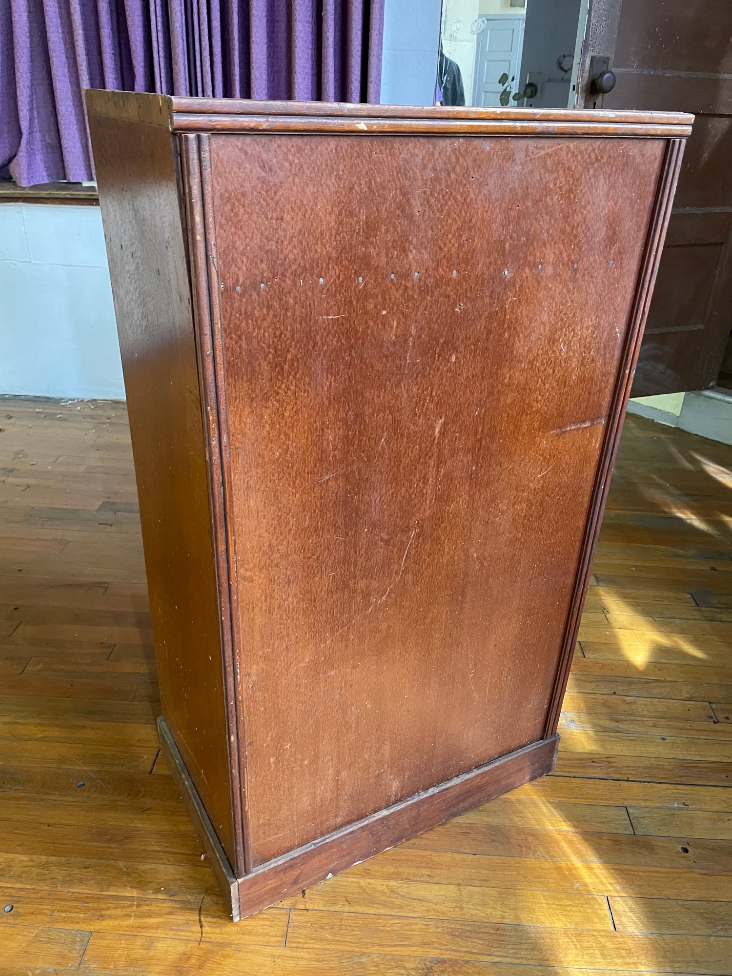 Antique Wooden Podium With Several Shelves #19546 | Auctionninja.com