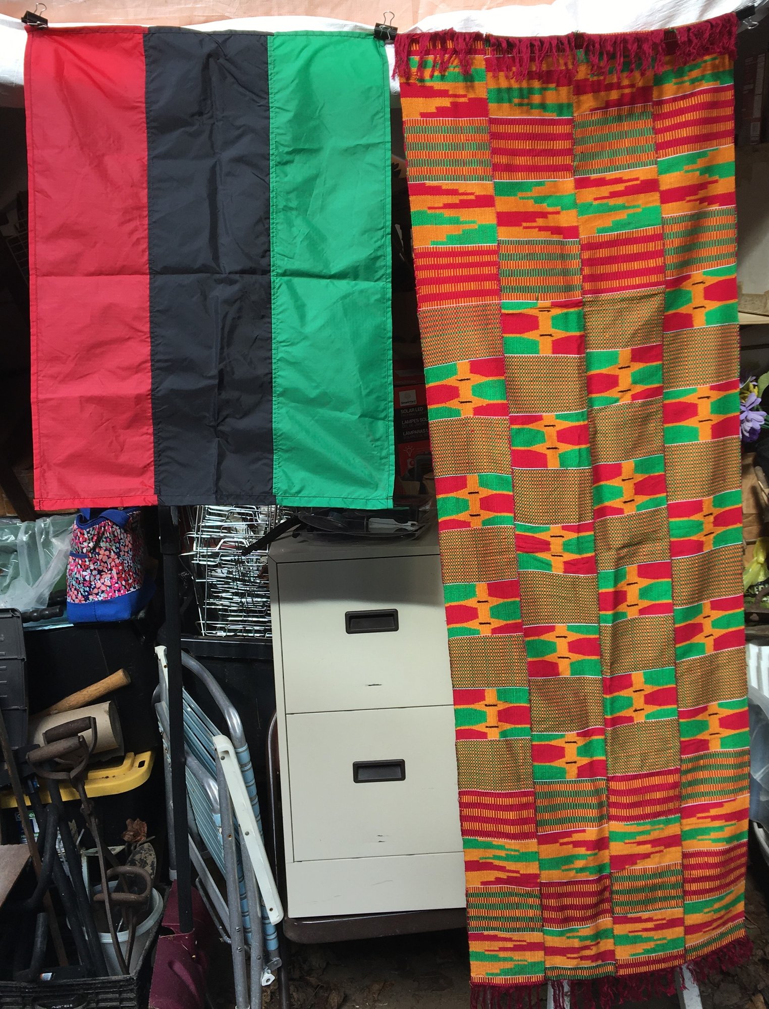 Hand Woven Kente Cloth Ashanti African Tribal Scarf & Africa Pan ...