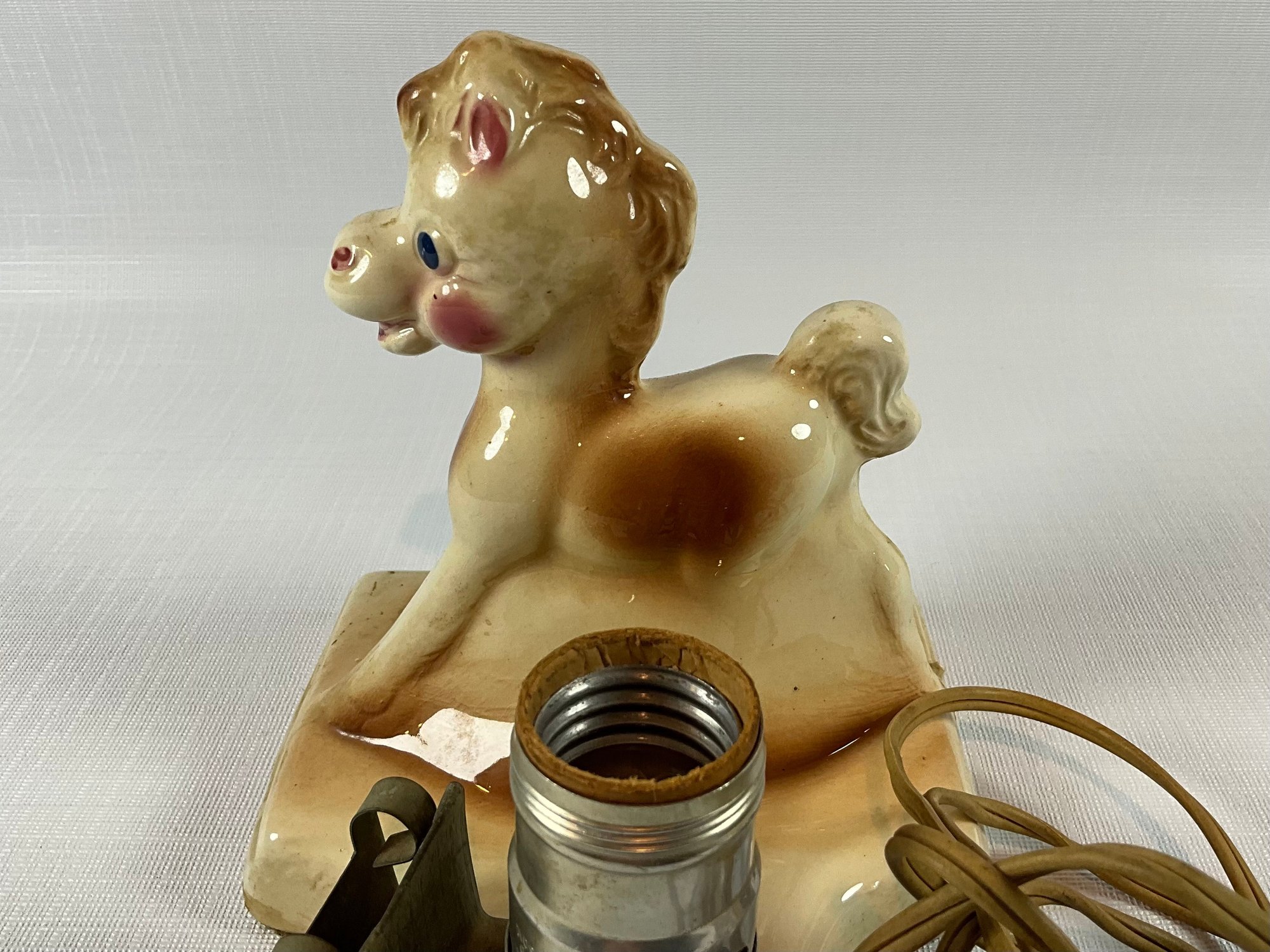 Vintage 1940s/1950s Remple Diamond Pottery Frisky Pony Horse 6-Inch ...