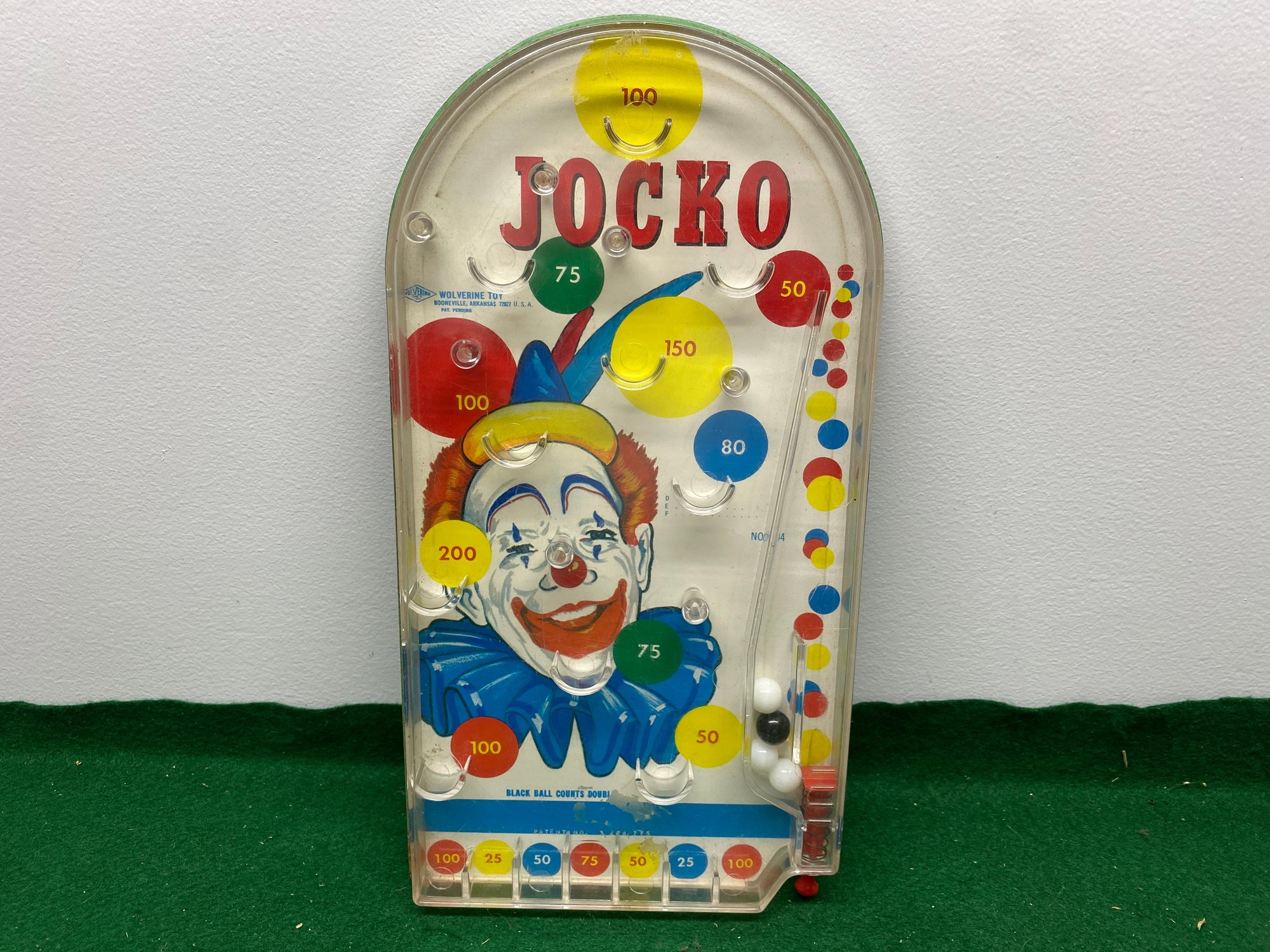 Vintage Jocko The Clown Pinball Game Toy By Wolverine Toy Booneville ...