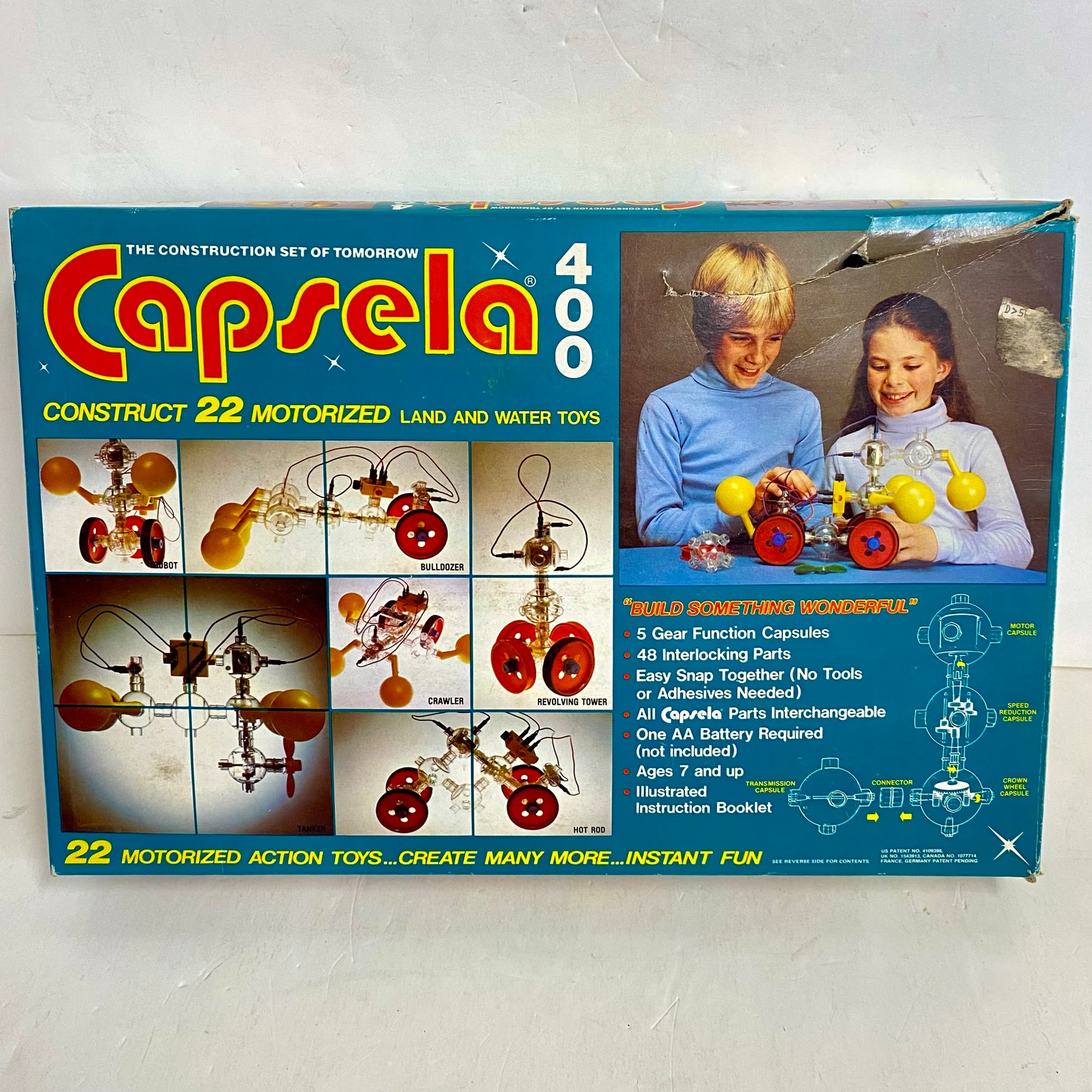 1978 Capsela Construction Set Motorized Land And Water Toys #23176 ...
