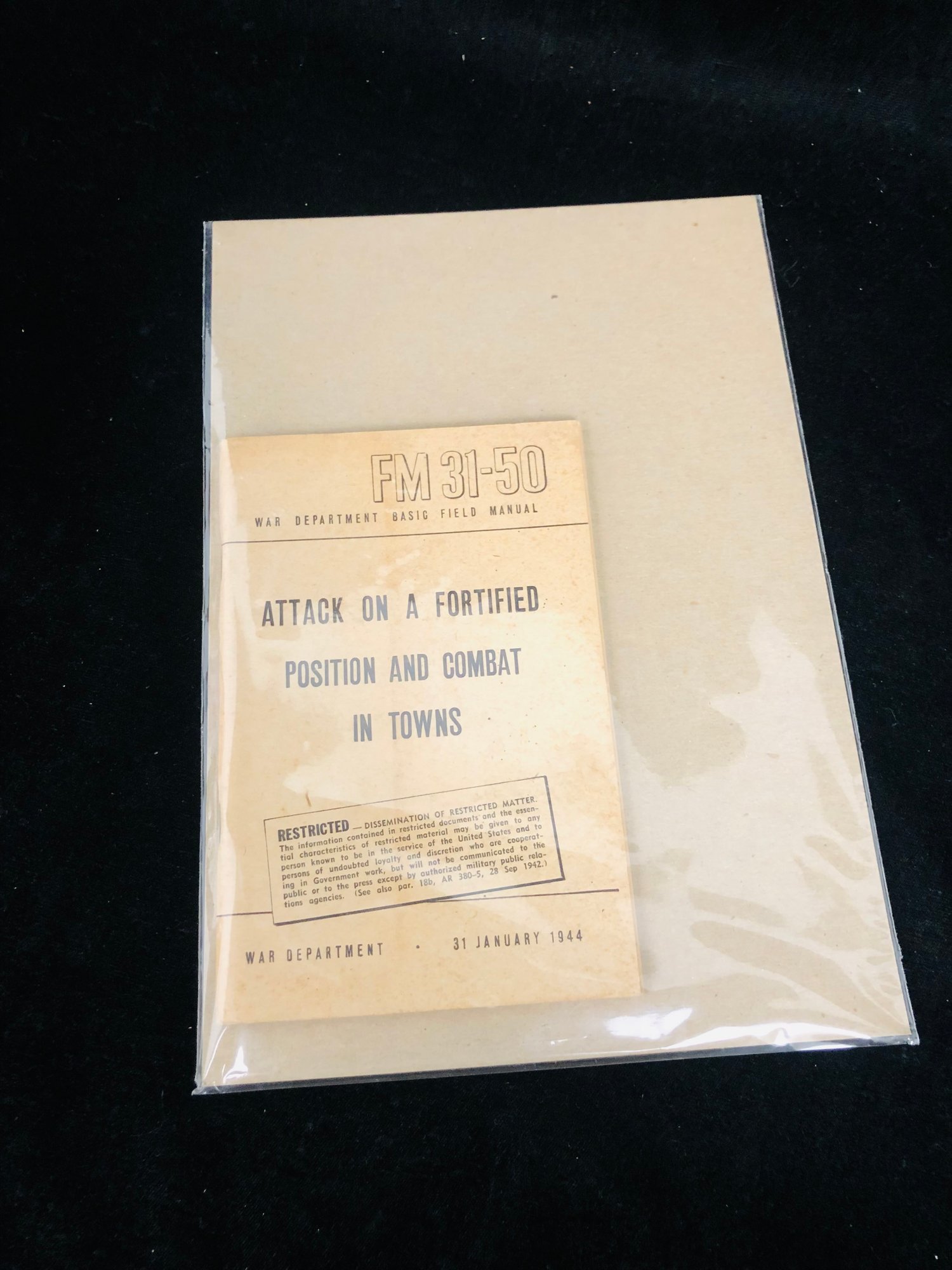 War Department Basic Field Manual Attack On A Fortified Position And ...