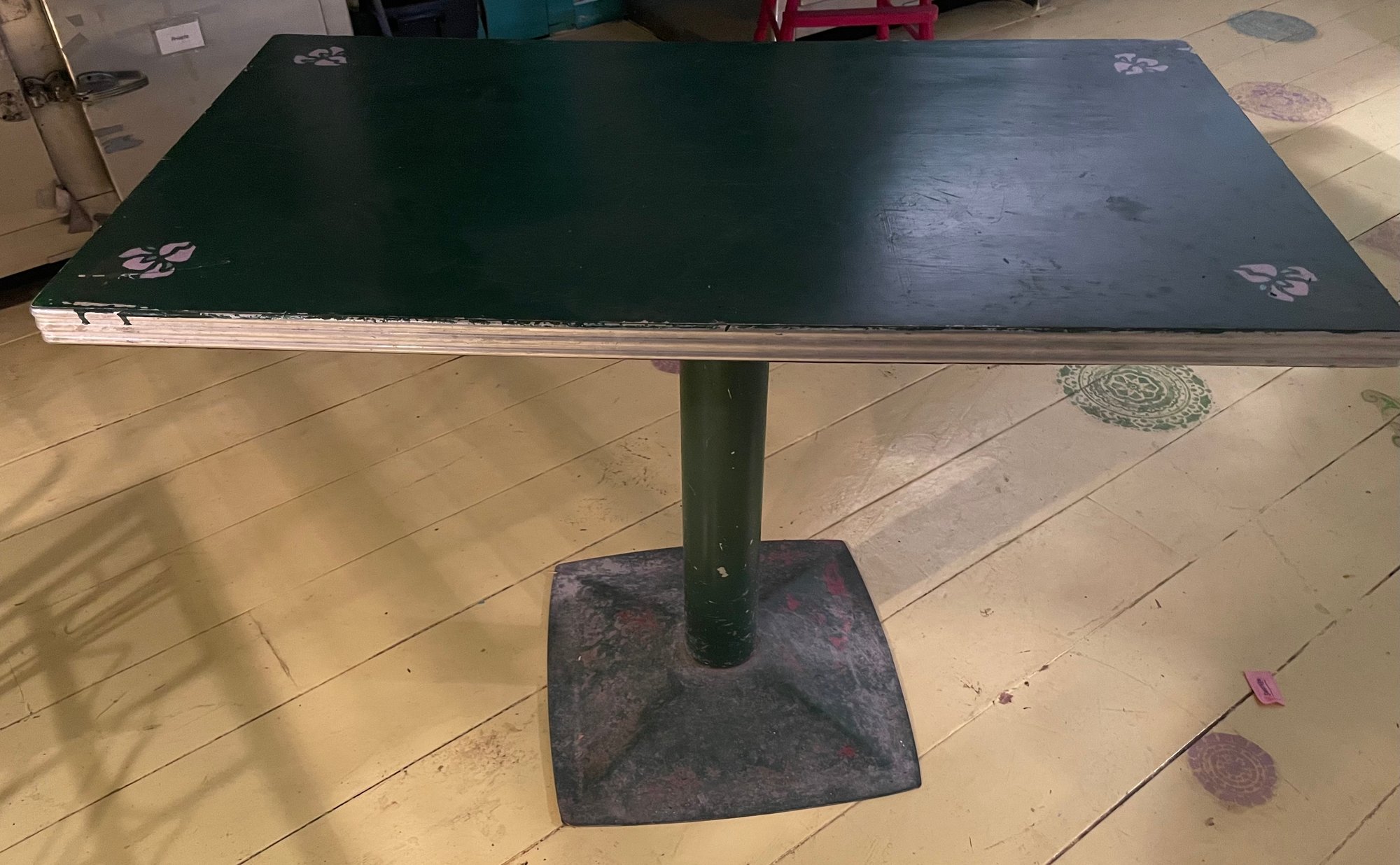 Vintage Catskills Summer Camp Mess Hall Pedestal Table #19359 ...
