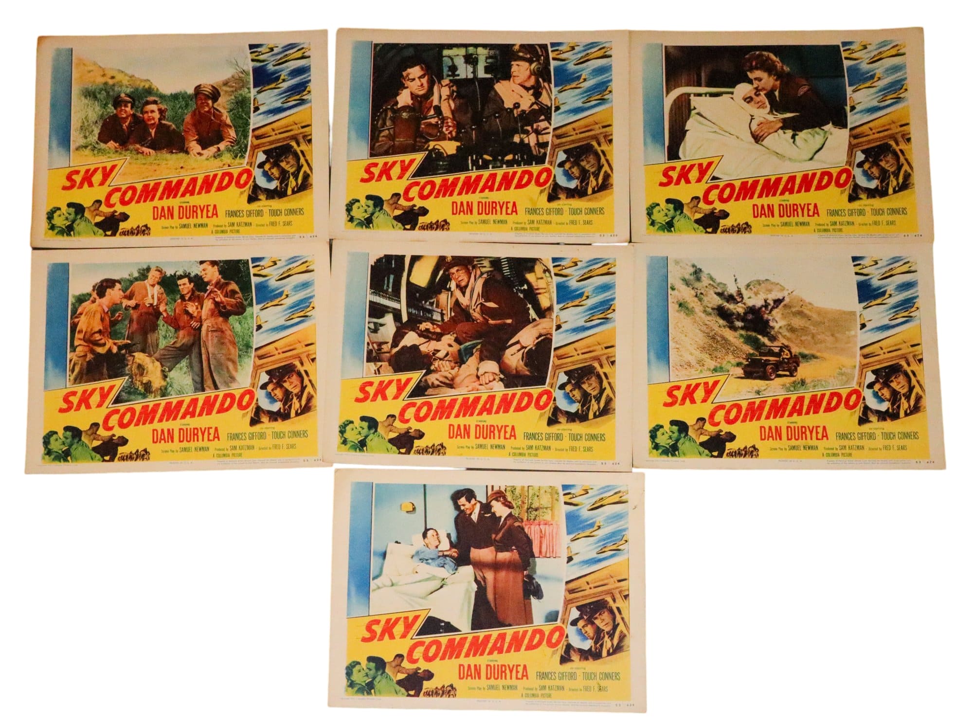 7 Vintage " Sky Commando" Movie Lobby Card Movie #16462 | Auctionninja.com