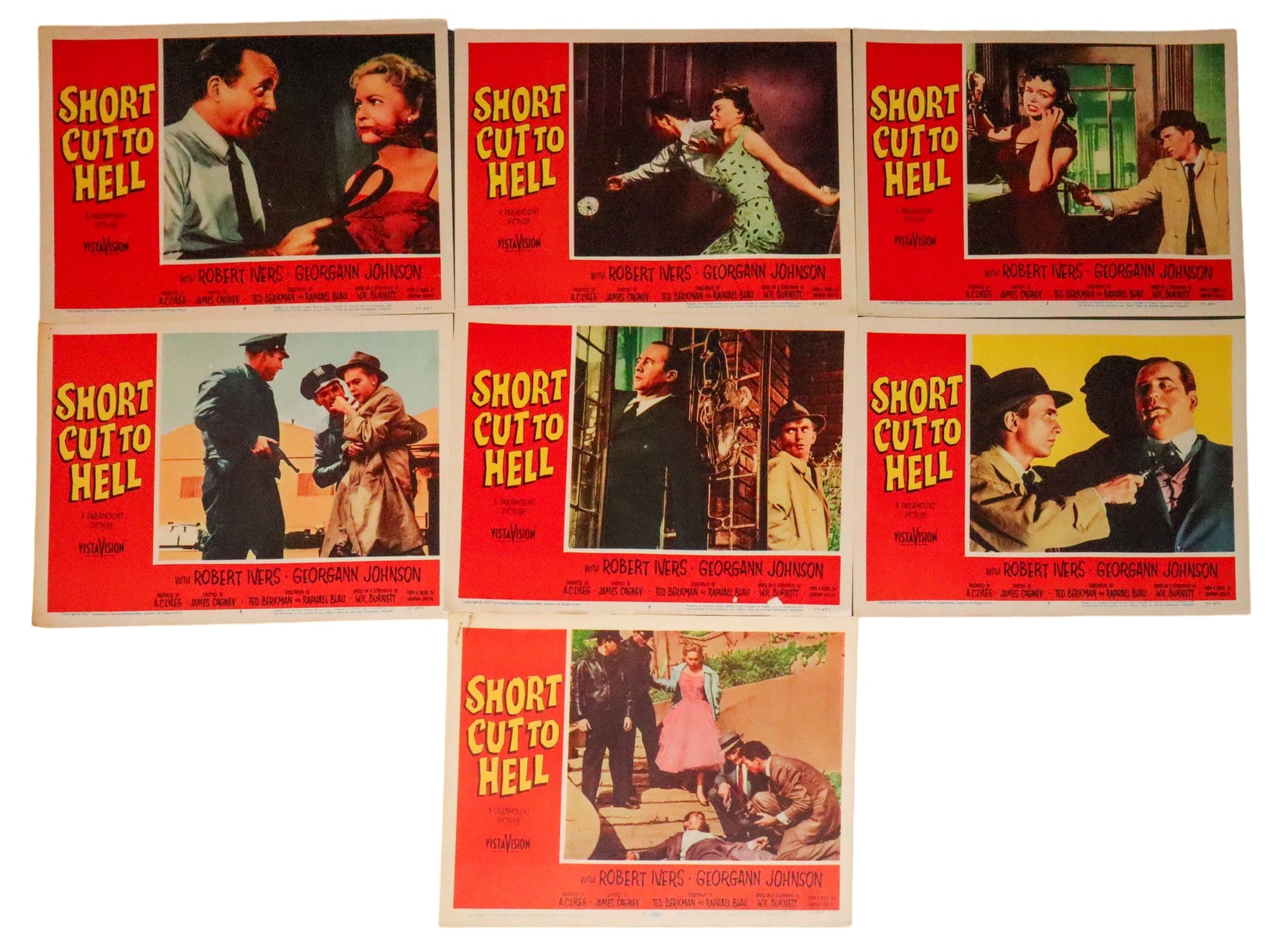 7 Vintage "Short Cut To Hell " Lobby Cards Movie #16469 | Auctionninja.com