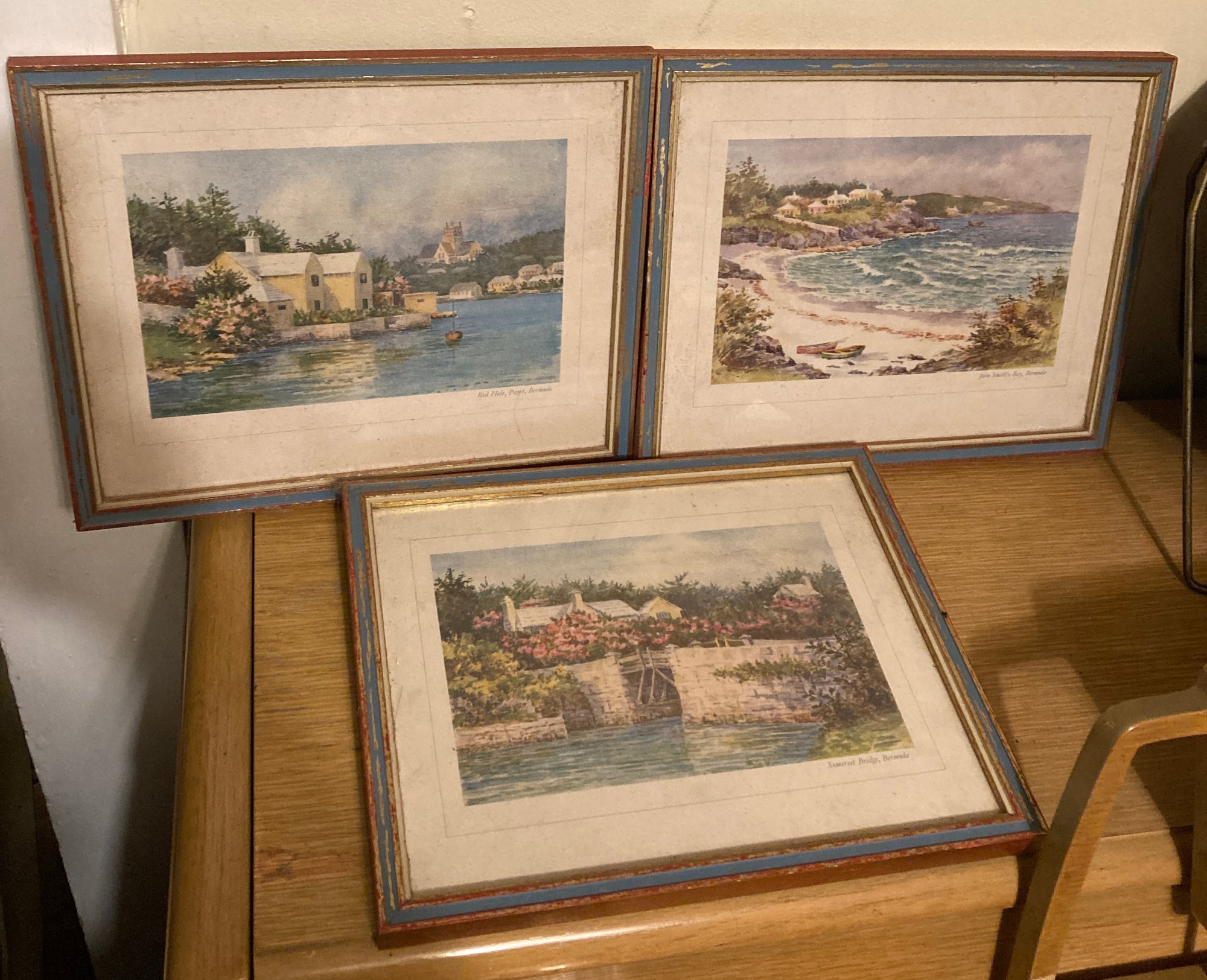 3 Mcm Vintage Lithographs Of Bermuda #8264 | Auctionninja.com