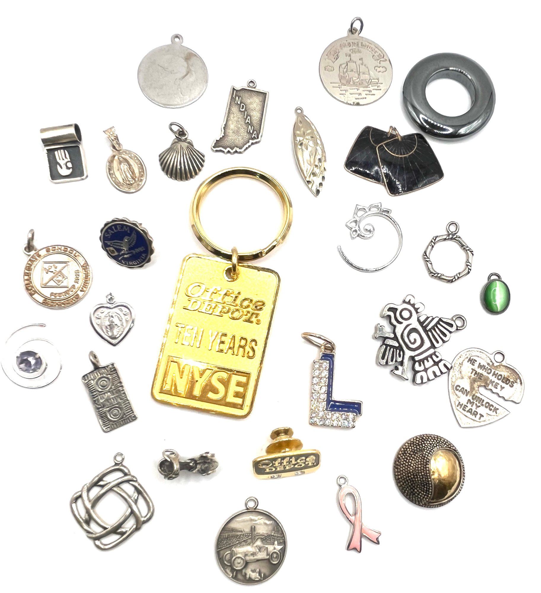Large Fun Lot Of Many Types And Styles Of Sterling Silver And Silver ...