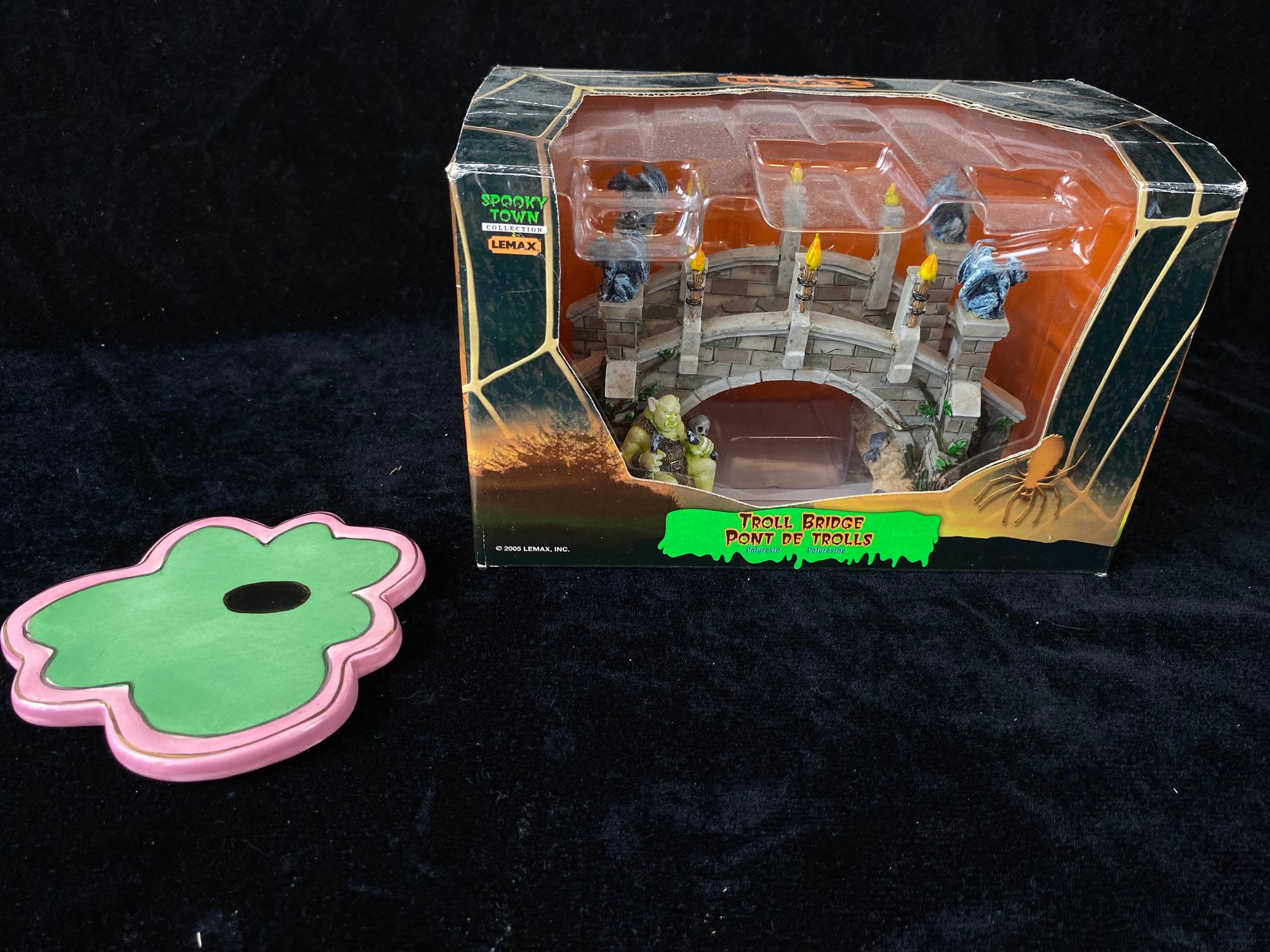 Spooky Town Collection Lemax Troll Bride Figurine And Coaster Set ...