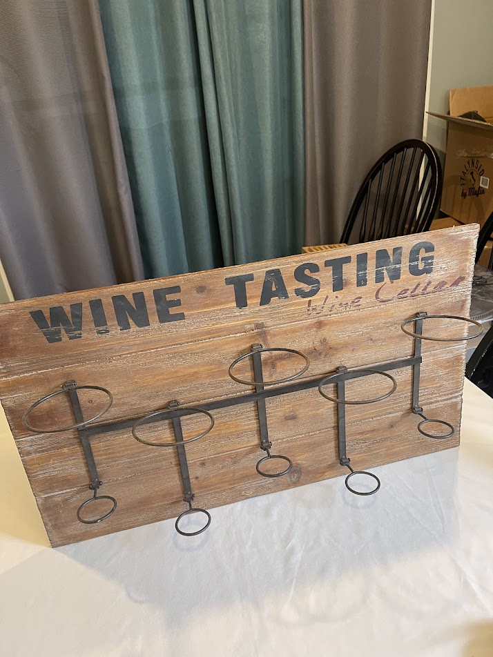 Rustic Wine Tasting - Wine Cellar Wood And Metal Sign/wine Rack #3551 ...