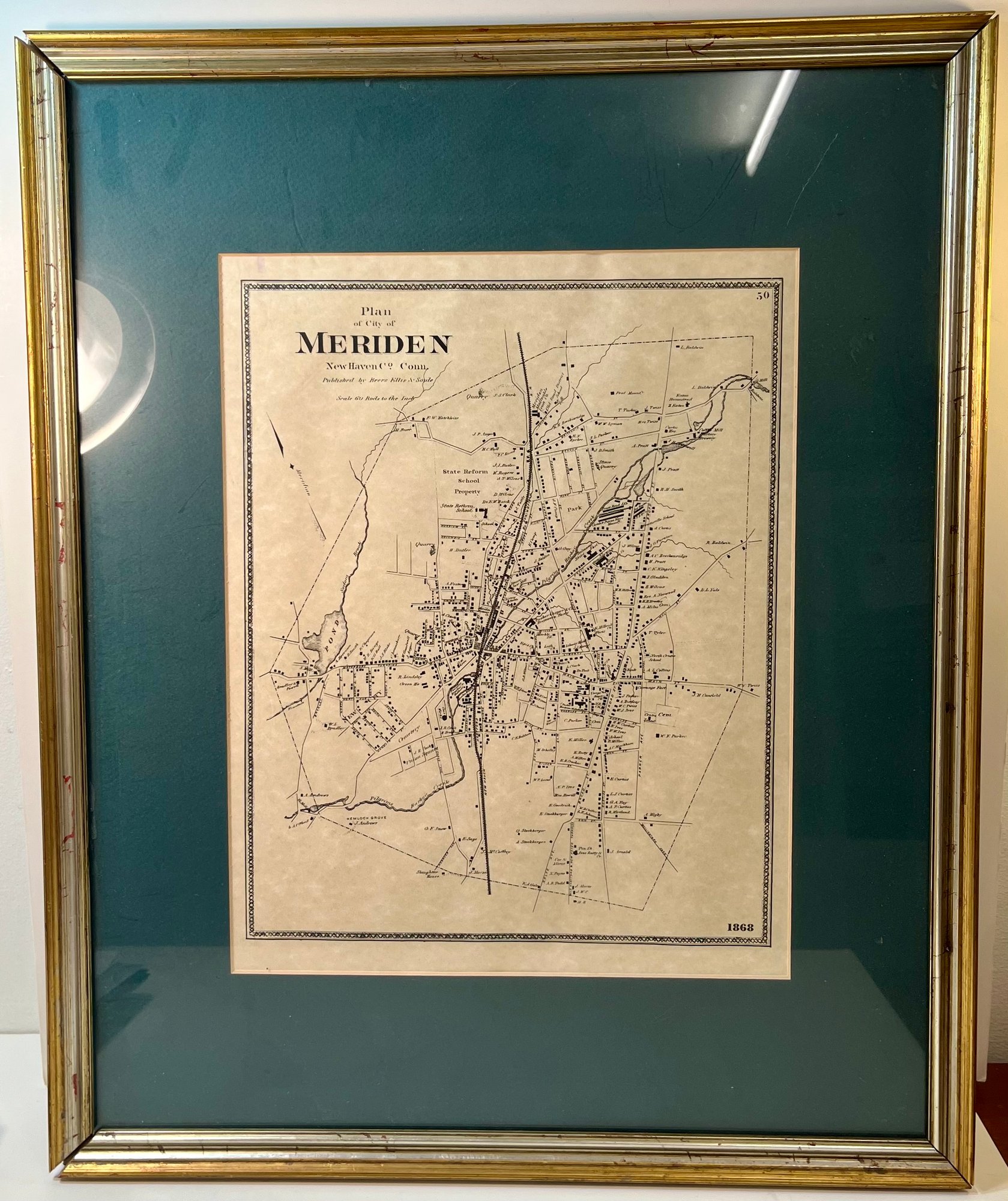 City Planning Of Meriden Framed Print #6080 | Auctionninja.com