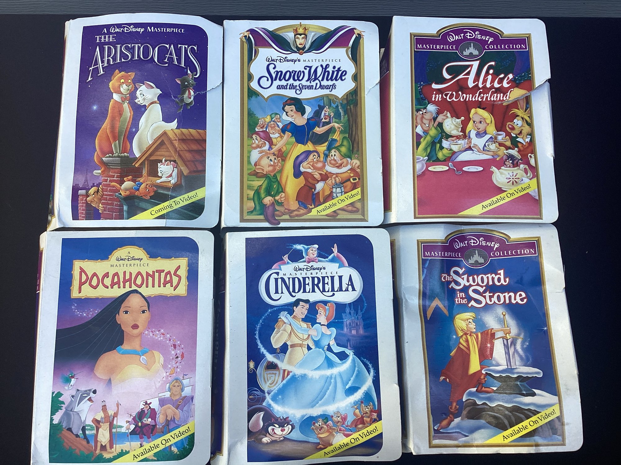Six Disney Masterpiece Collection Miniature Happy Meal Characters ...
