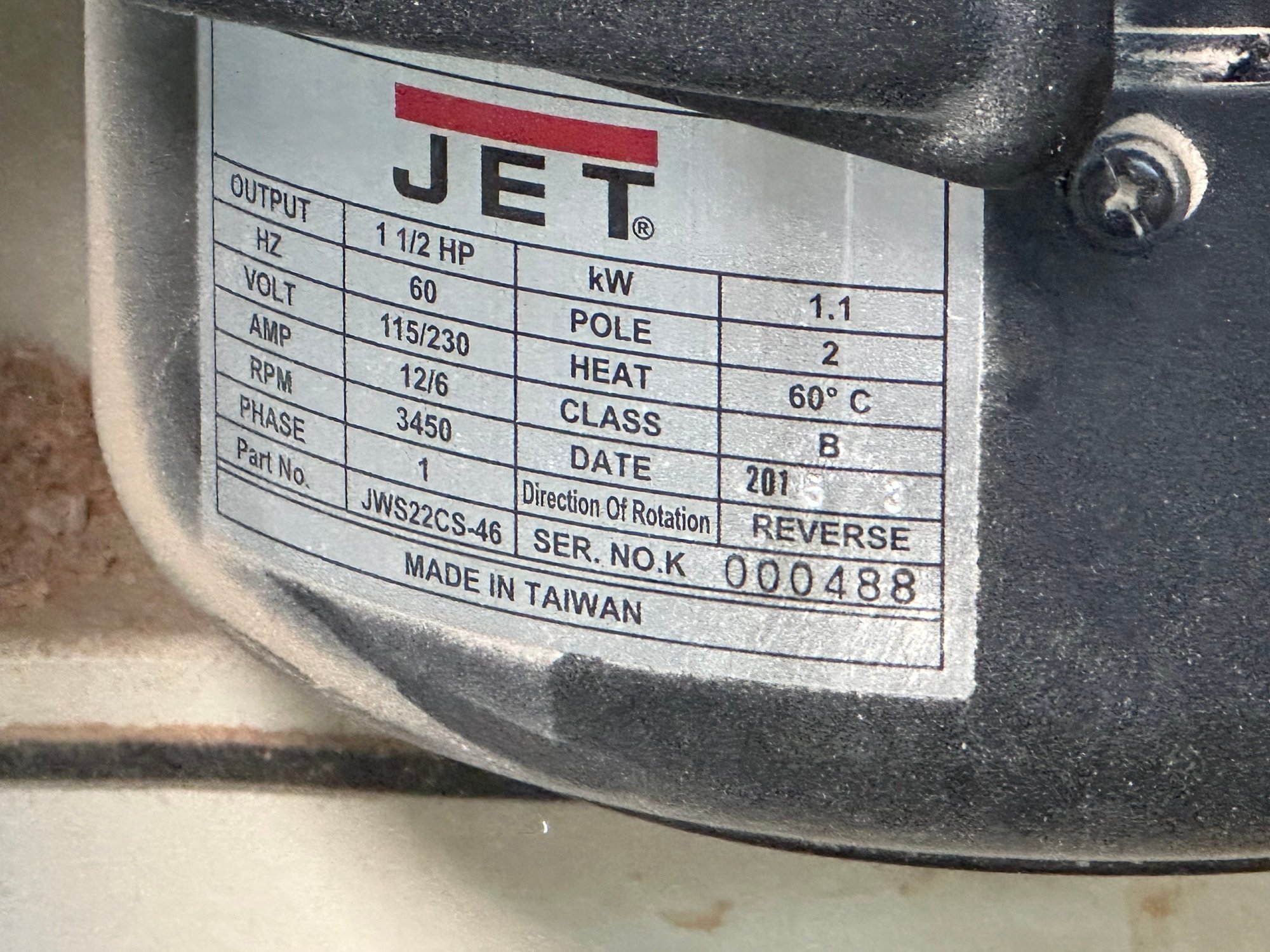 Jet Spindle Shaper, Model JWS 22CS, Used Only A Handful Of Times ...