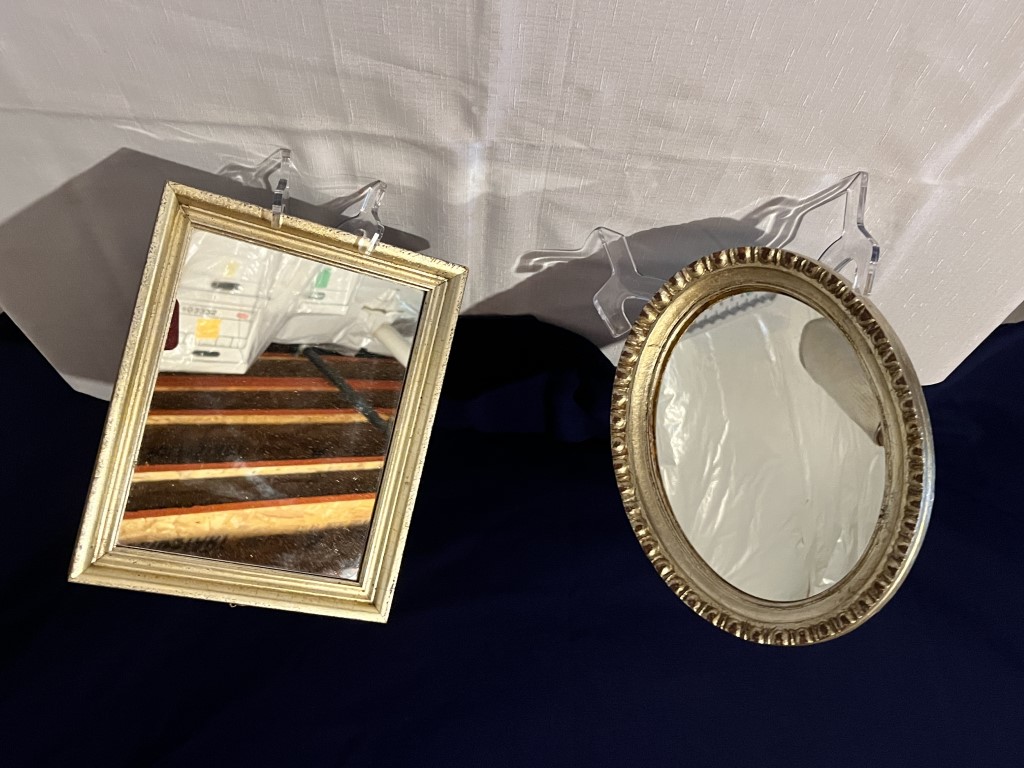3 Small Antique Mirrors - Gold Gilt Frames #15822 | Auctionninja.com